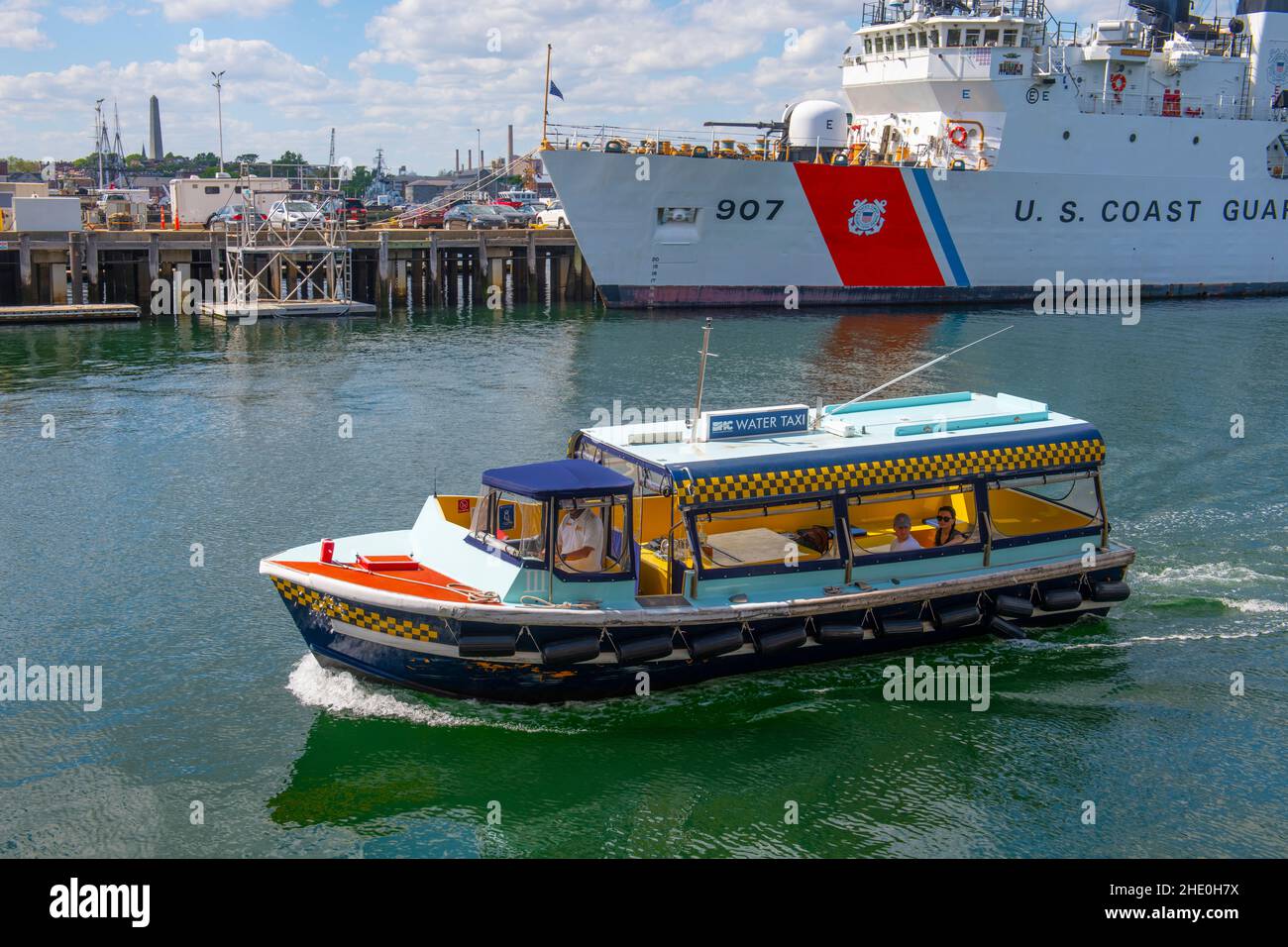 Boston Water Taxi at Battery Wharf in historic North End, Boston ...