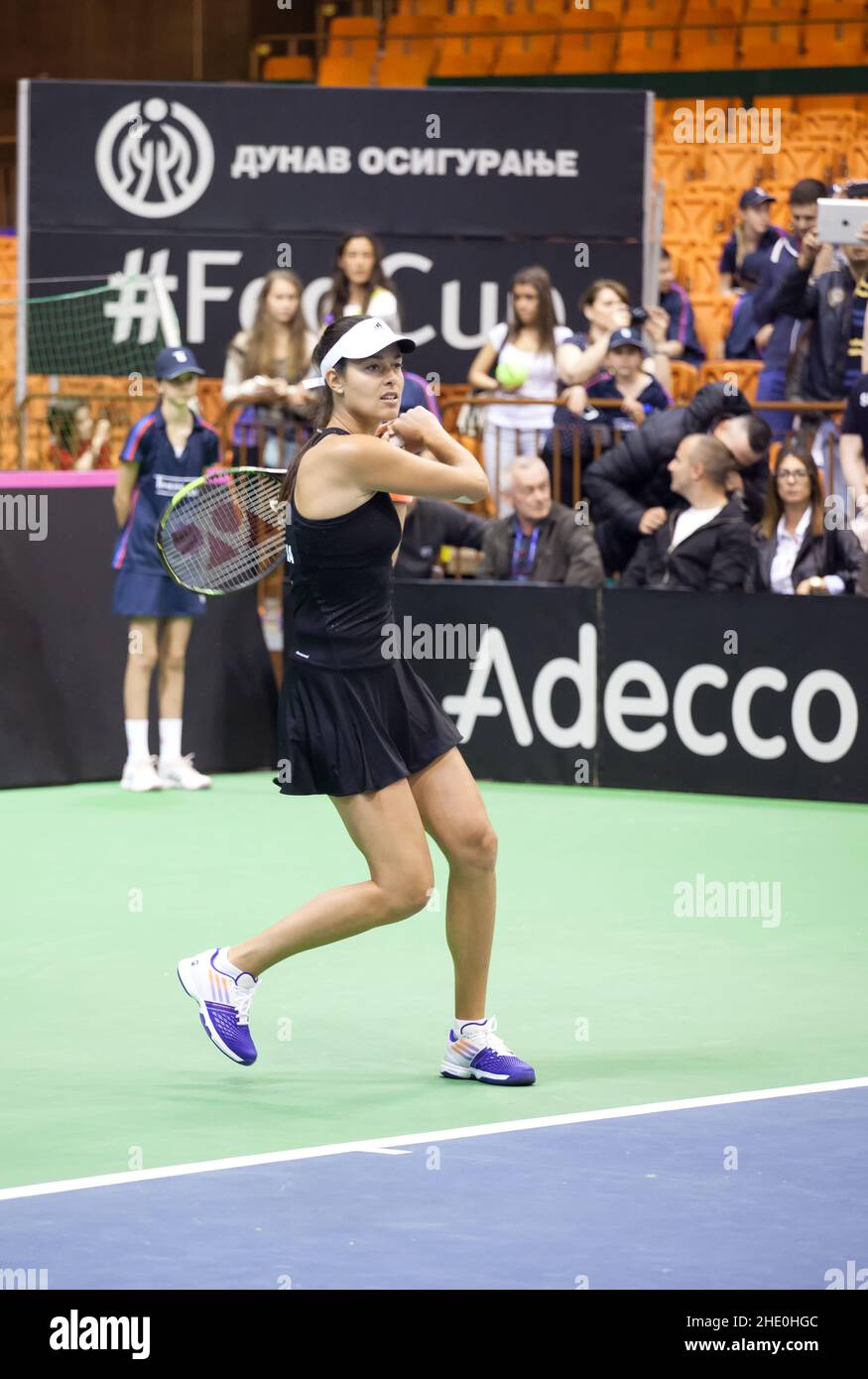 NOVI SAD - APRIL 18: ANA IVANOVIC of Serbia during the FED Cup match between Serbia and Paraguay ...