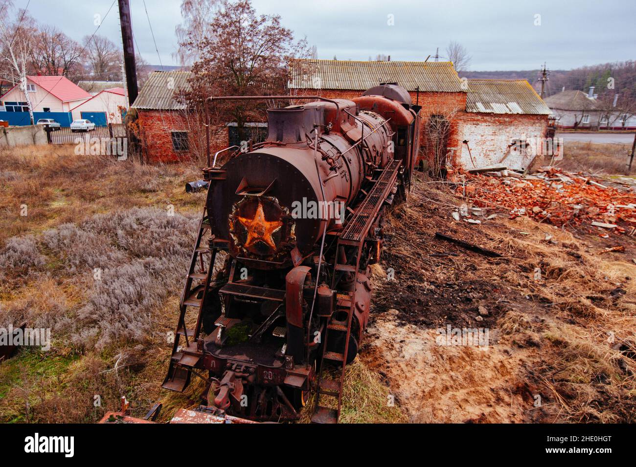 Abandoned steam locomotive hi-res stock photography and images - Alamy