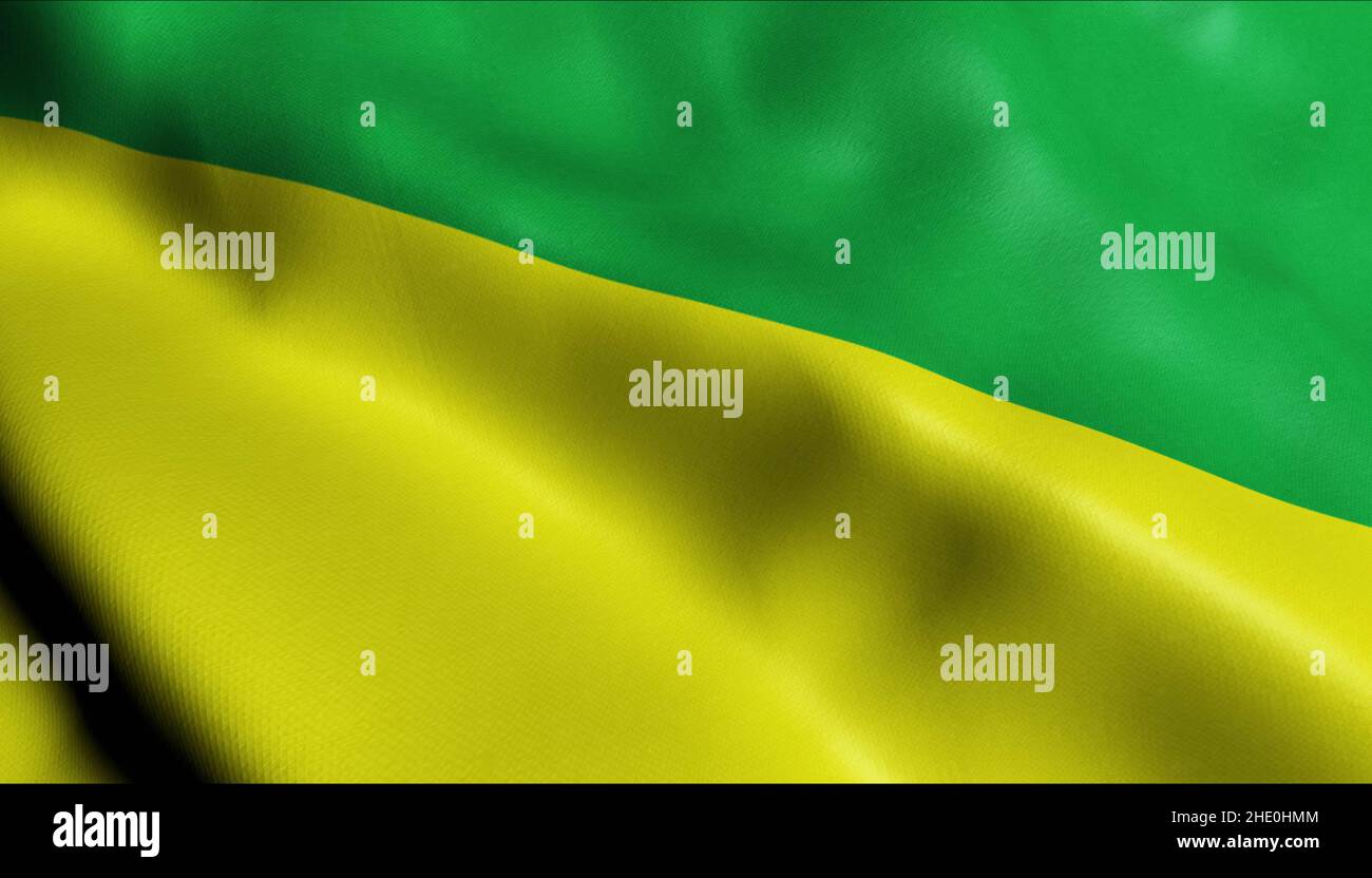 3D Illustration of waving Peru Province flag of Ica Stock Photo - Alamy