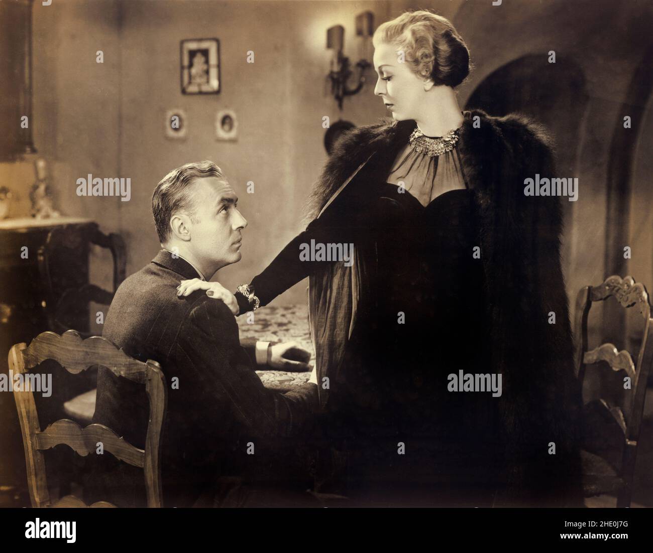 Charles Boyer, Margaret Sullivan, on-set of the Film, "Back Street ...