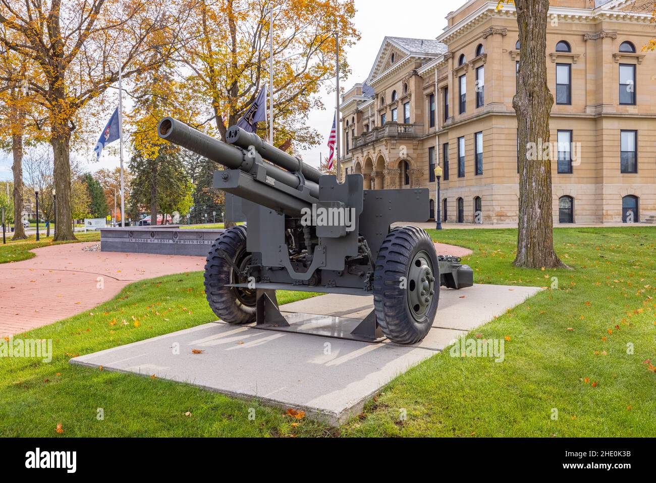Ithaca, Michigan, USA - October 24, 2021: The Gratiot County Courthouse ...