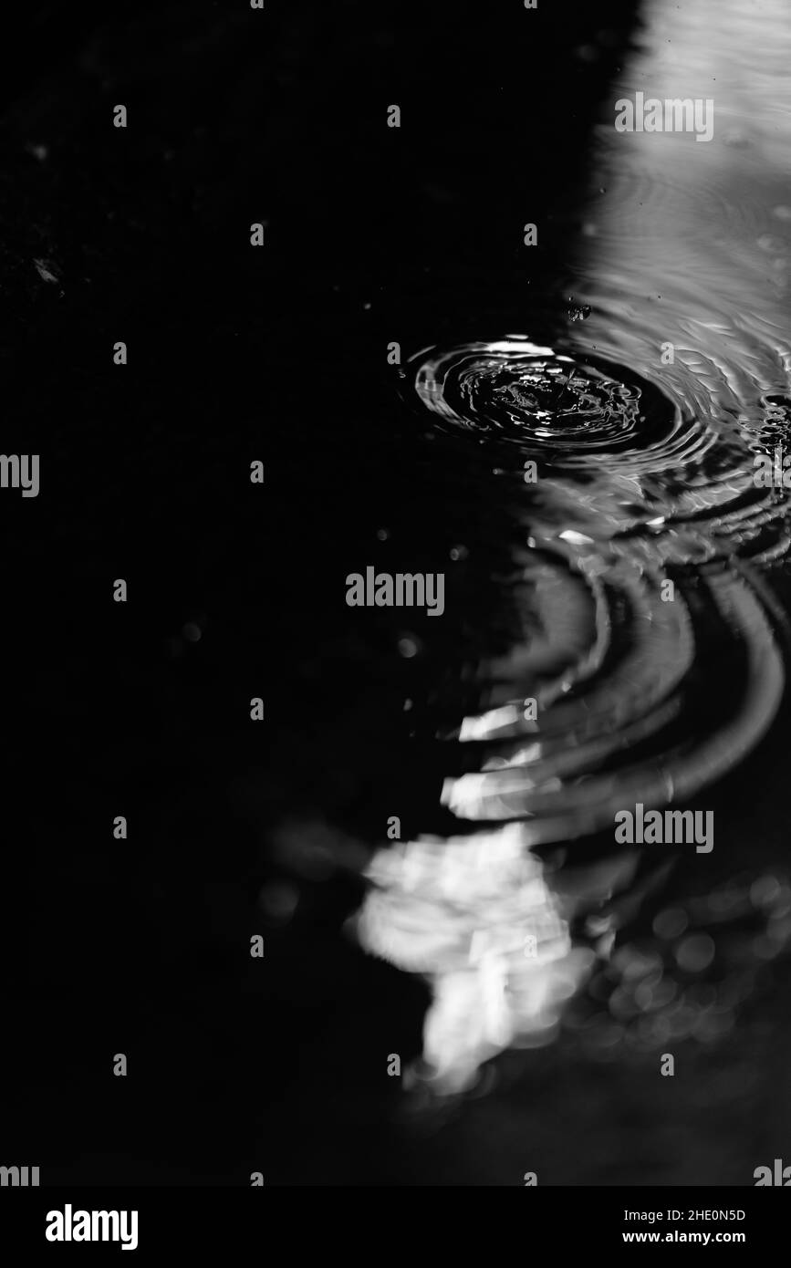 Rain drops puddle hi-res stock photography and images - Alamy