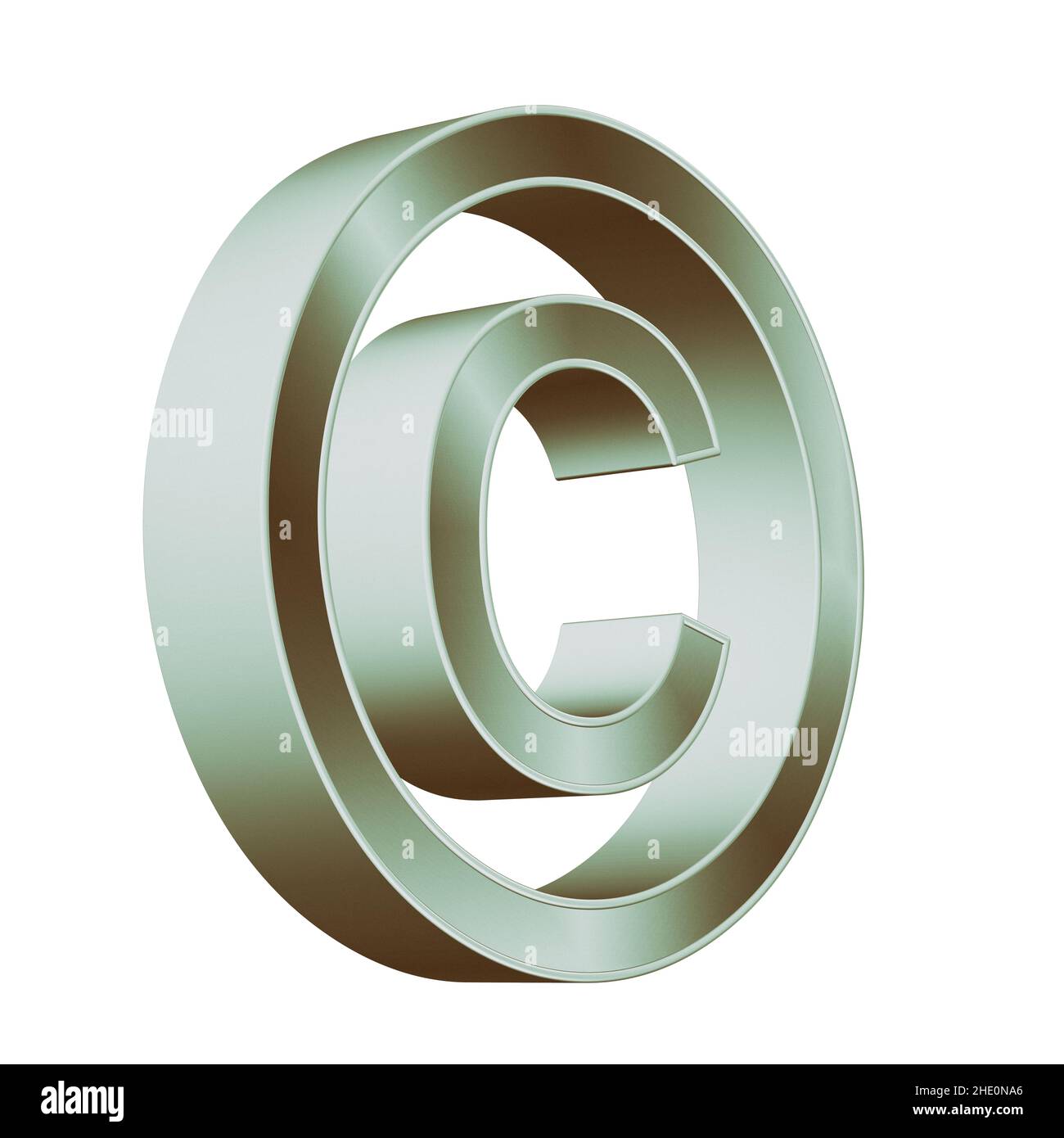 Copyright sign, 3d illustration against white background Stock Photo ...