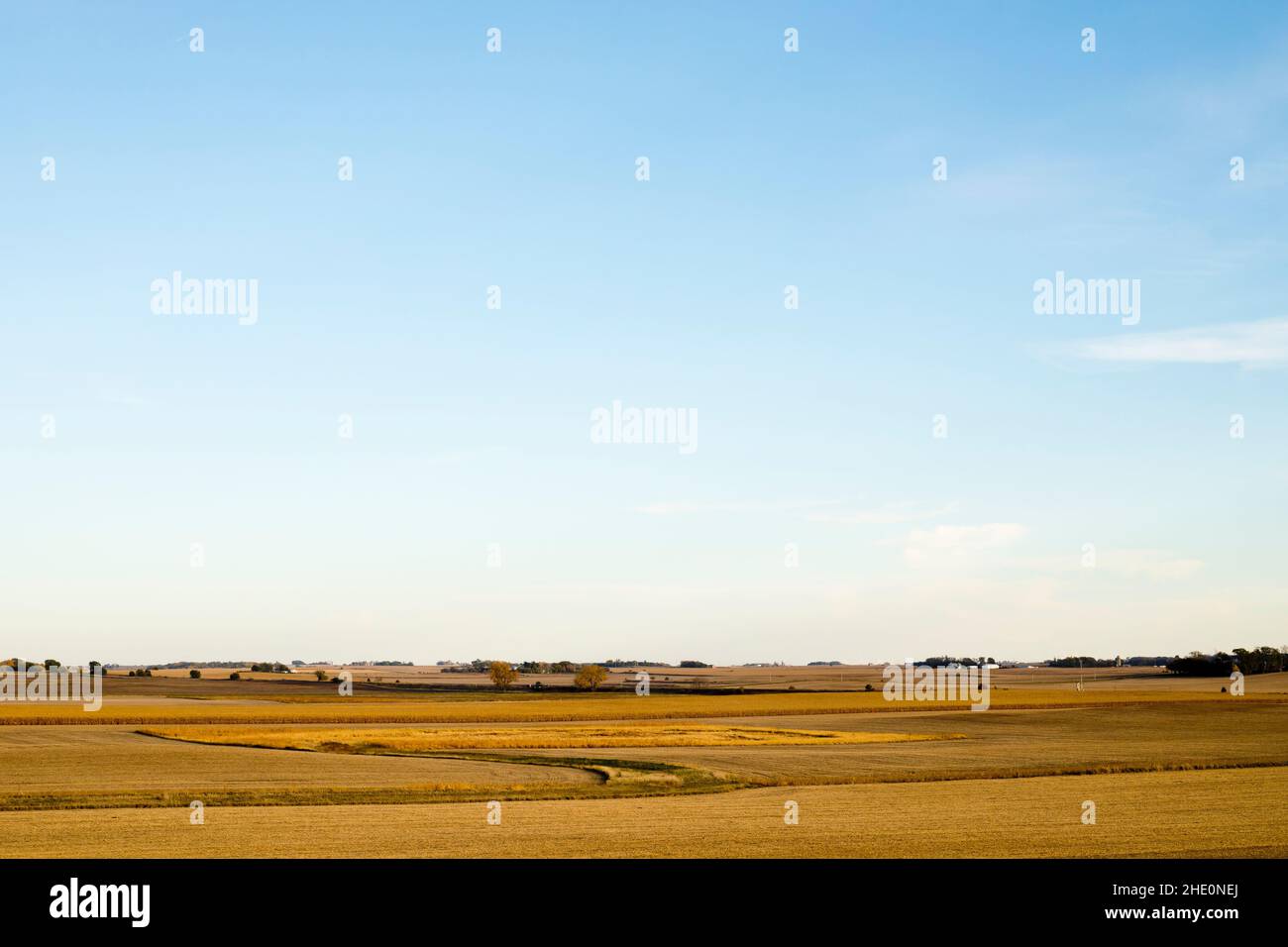 Scenic Iowa landscape after harvest in the fall Stock Photo - Alamy