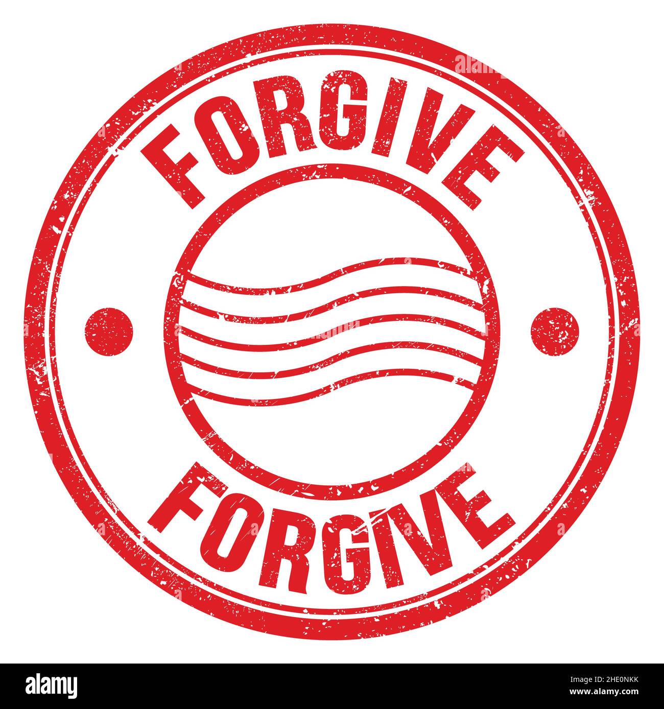 FORGIVE word written on red round postal stamp sign Stock Photo - Alamy