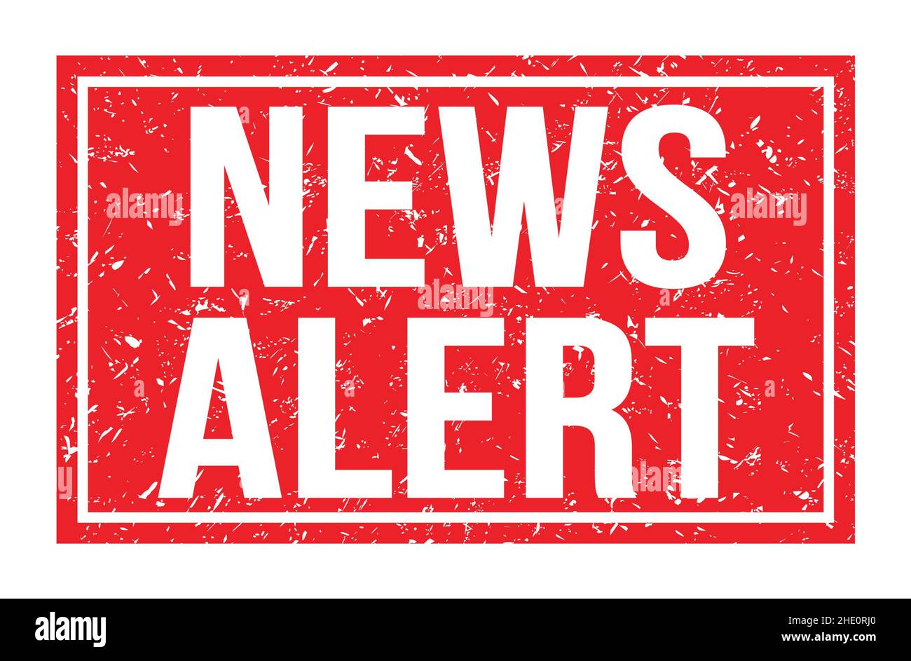 NEWS ALERT, words written on red rectangle stamp sign Stock Photo - Alamy