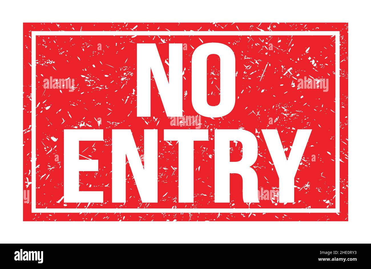 NO ENTRY, words written on red rectangle stamp sign Stock Photo - Alamy