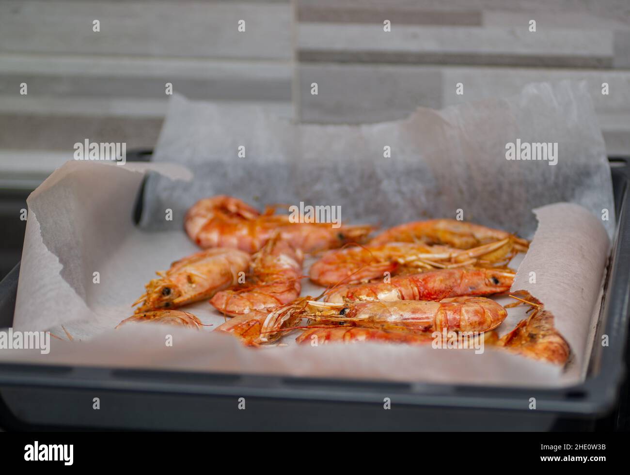 Closeup delicious meal king prawns hi-res stock photography and images - Alamy