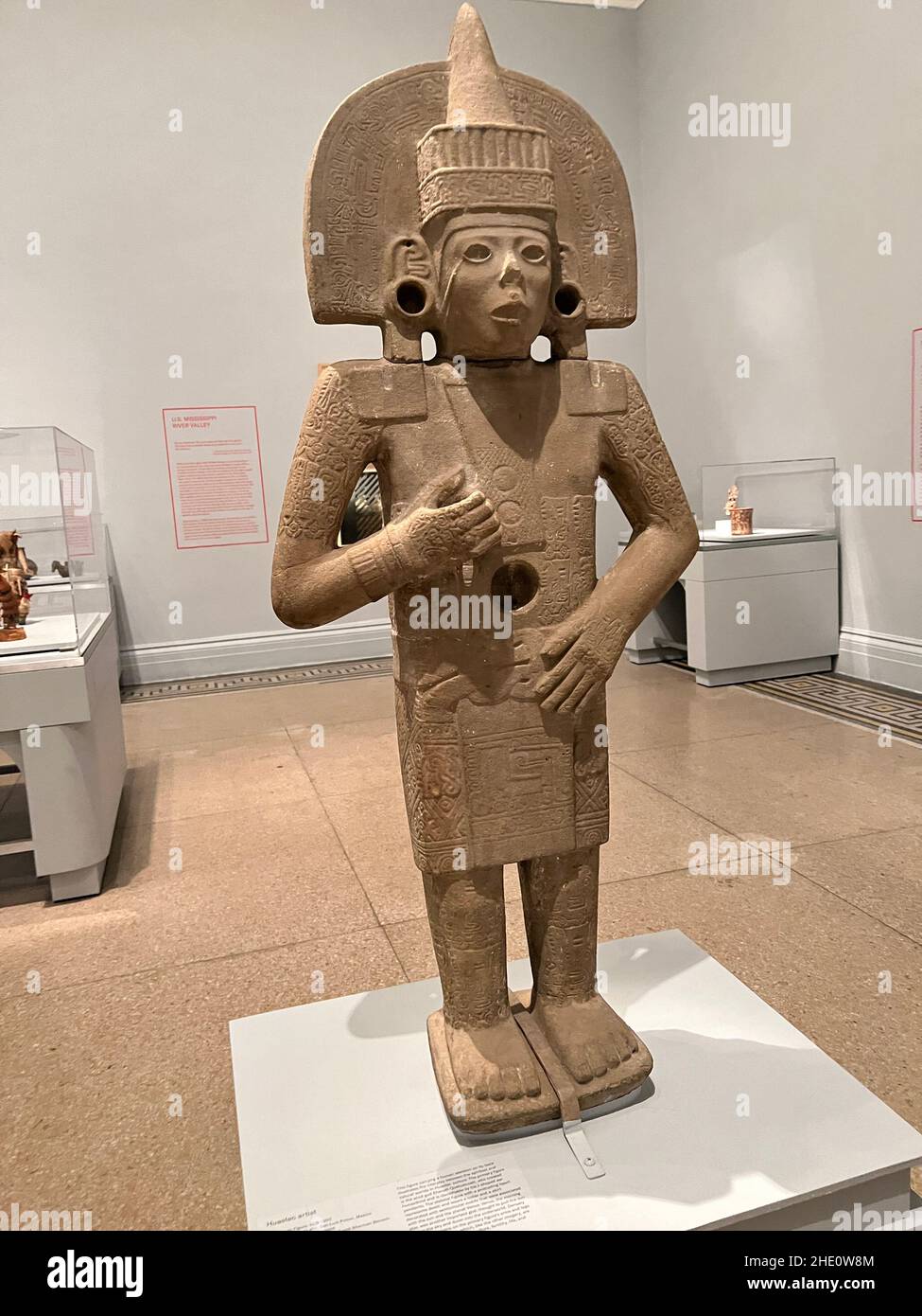 Huastec artist; Life-Death figure; Sandstone, traces of pigment, 900 ...