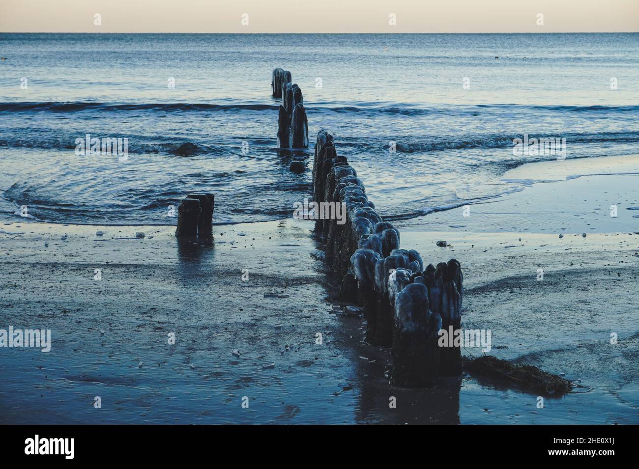 Old groyne on a shore Stock Photo - Alamy