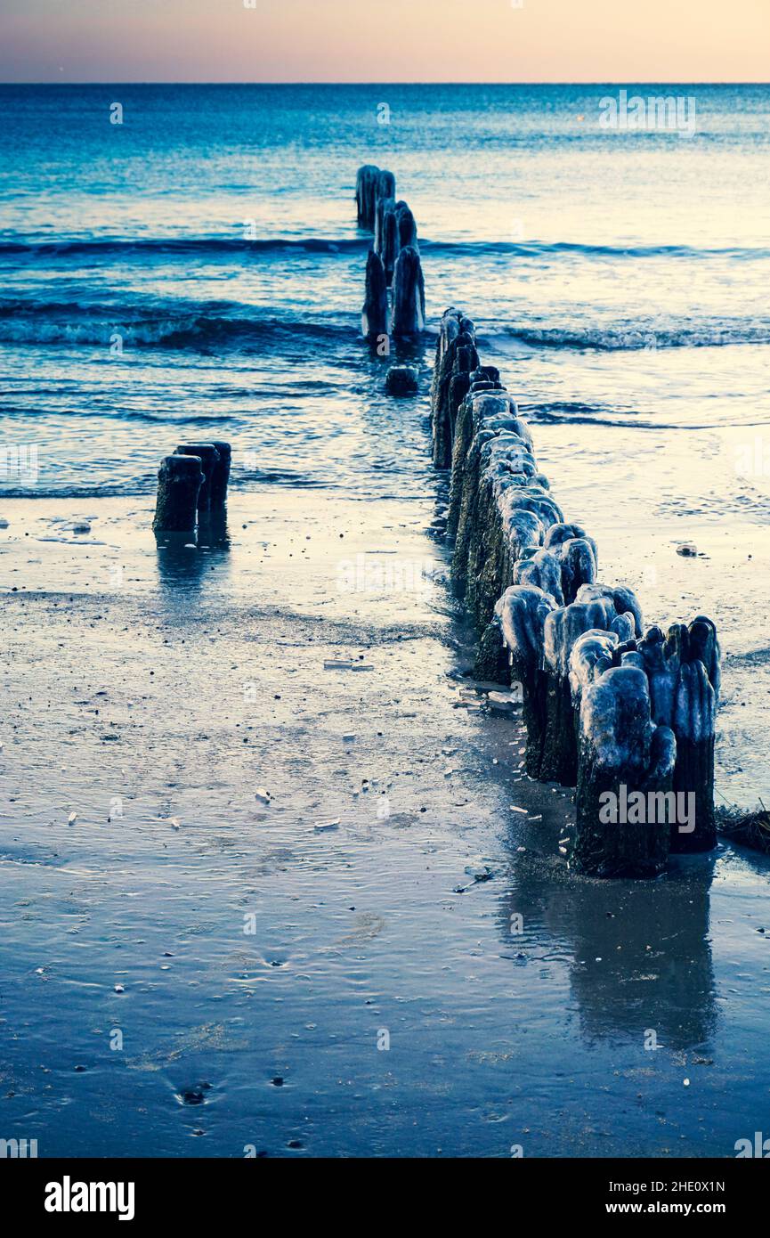 Old groyne on a shore Stock Photo - Alamy
