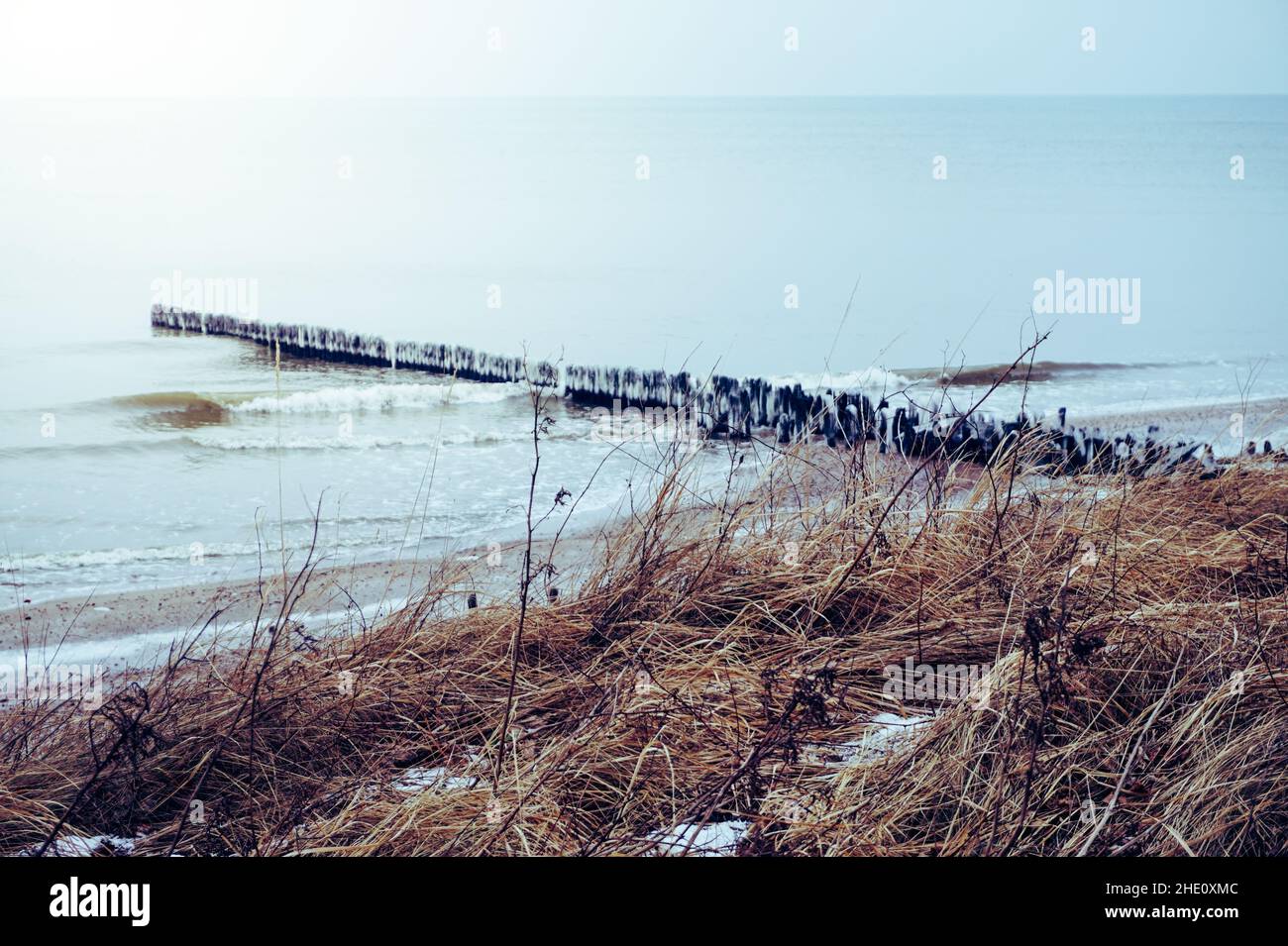 Groyne on a coast Stock Photo - Alamy