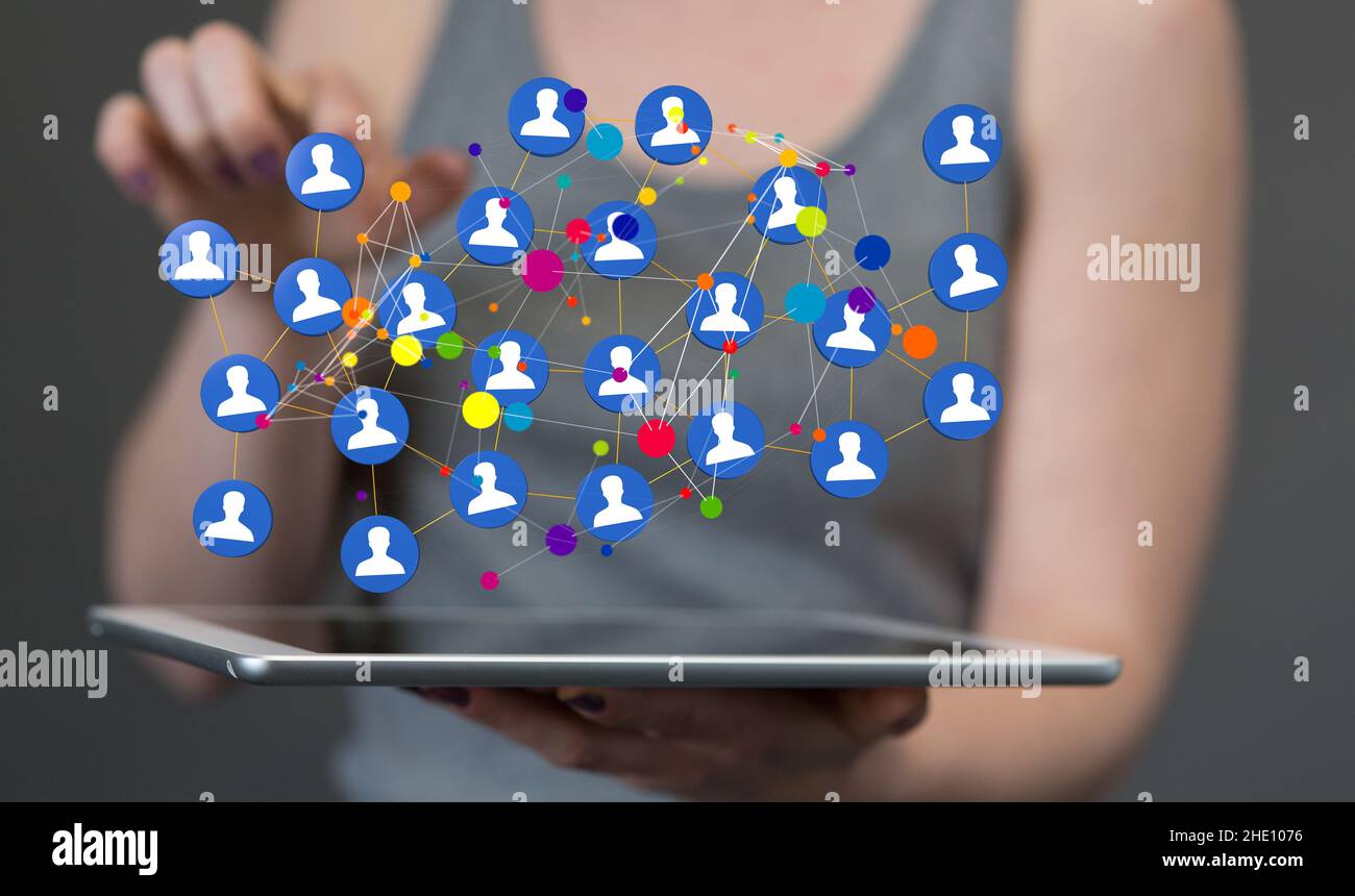 3D rendering illustration of an organization chart team concept ...