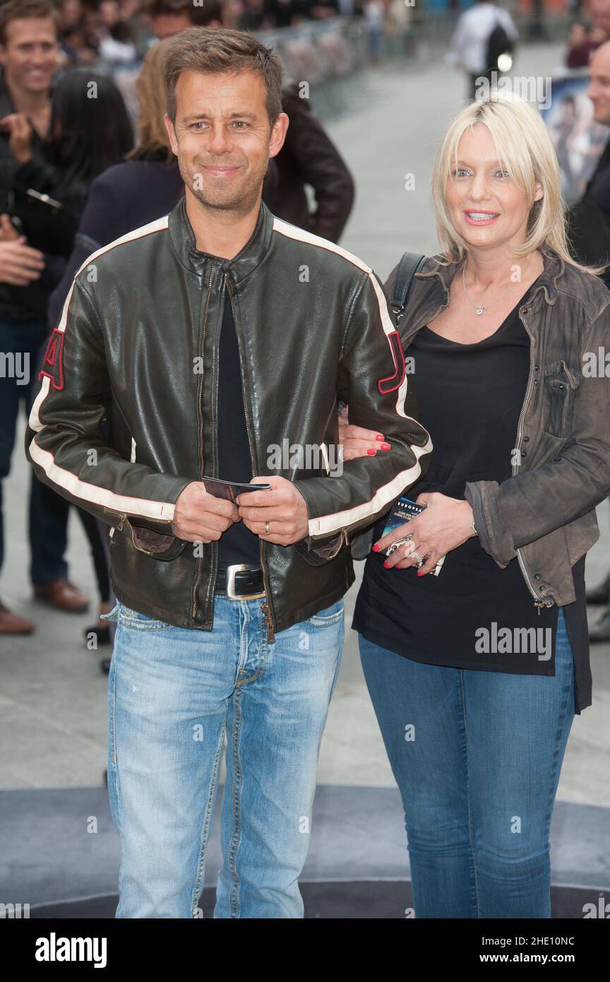 London, UK. Pat Sharp and wife at Premiere of Rock Of Ages at the Odeon ...