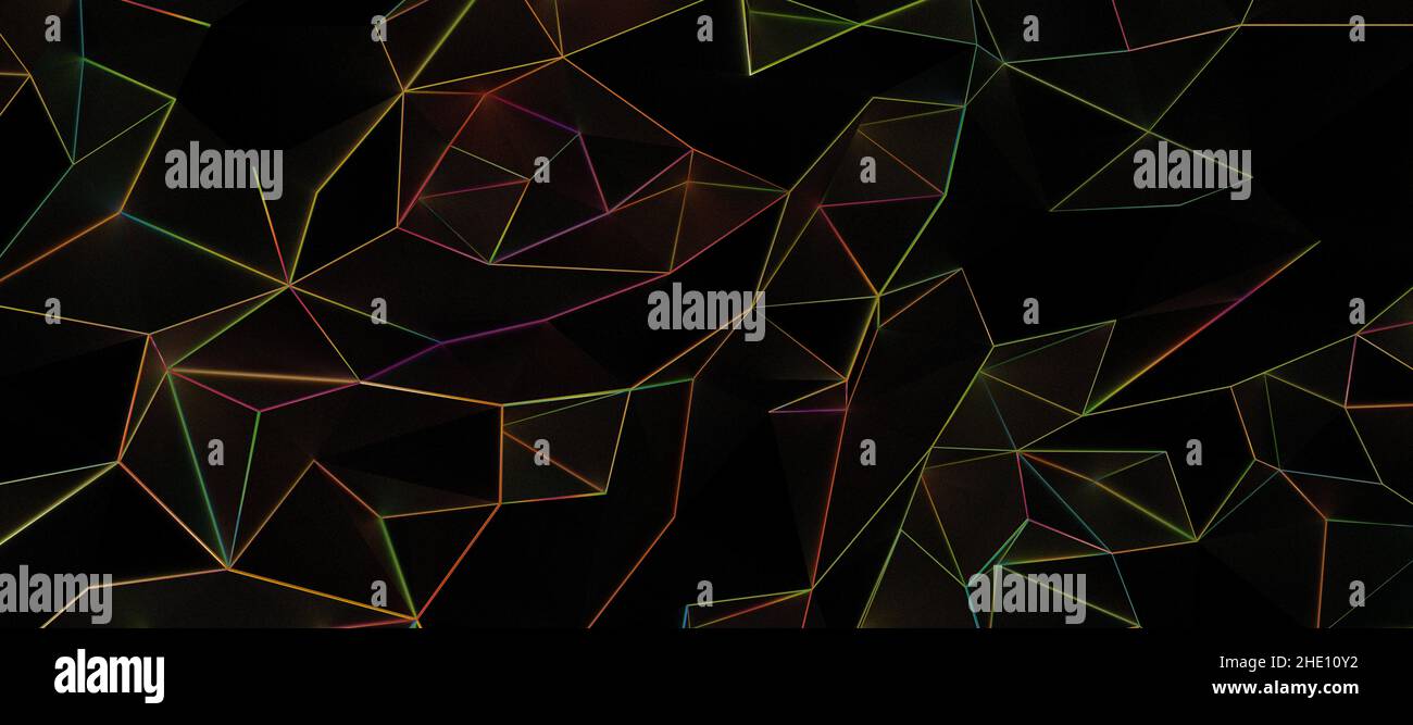 A 3D rendering black polygon background - perfect for wallpapers Stock ...