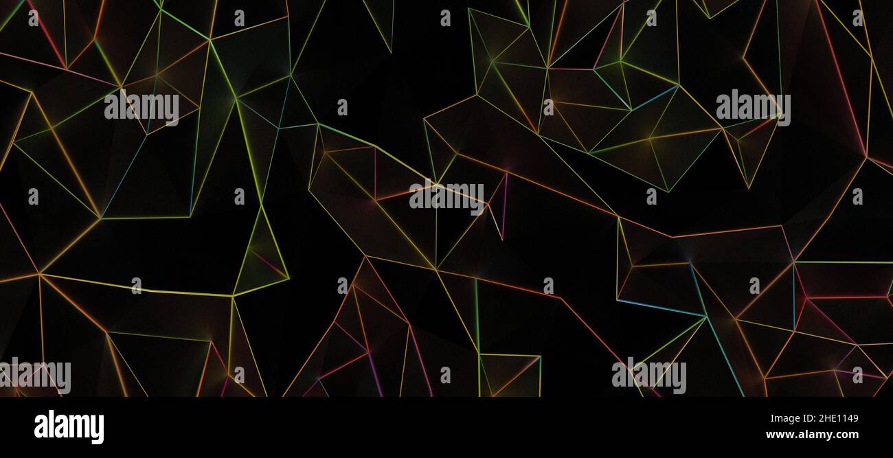 A 3D rendering black polygon background - perfect for wallpapers Stock ...