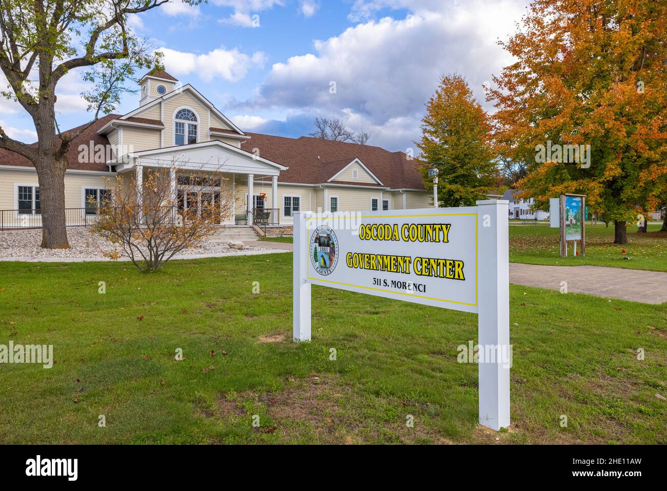 Mio, Michigan, USA - October 23, 2021: The Oscoda County Government ...