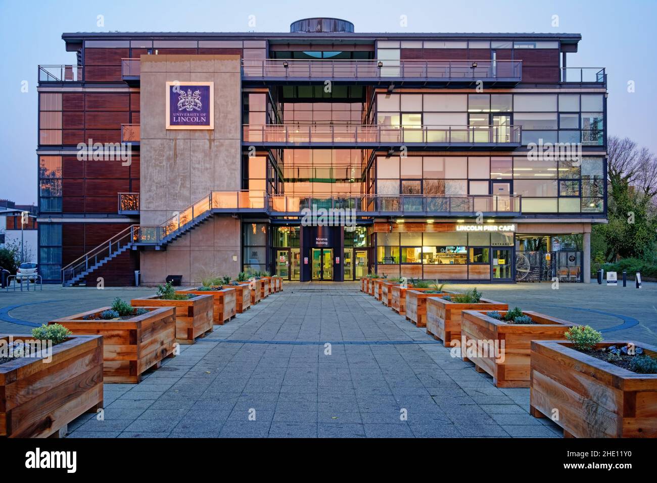 UK, Lincolnshire, Lincoln , University of Lincoln, Minerva Building ...