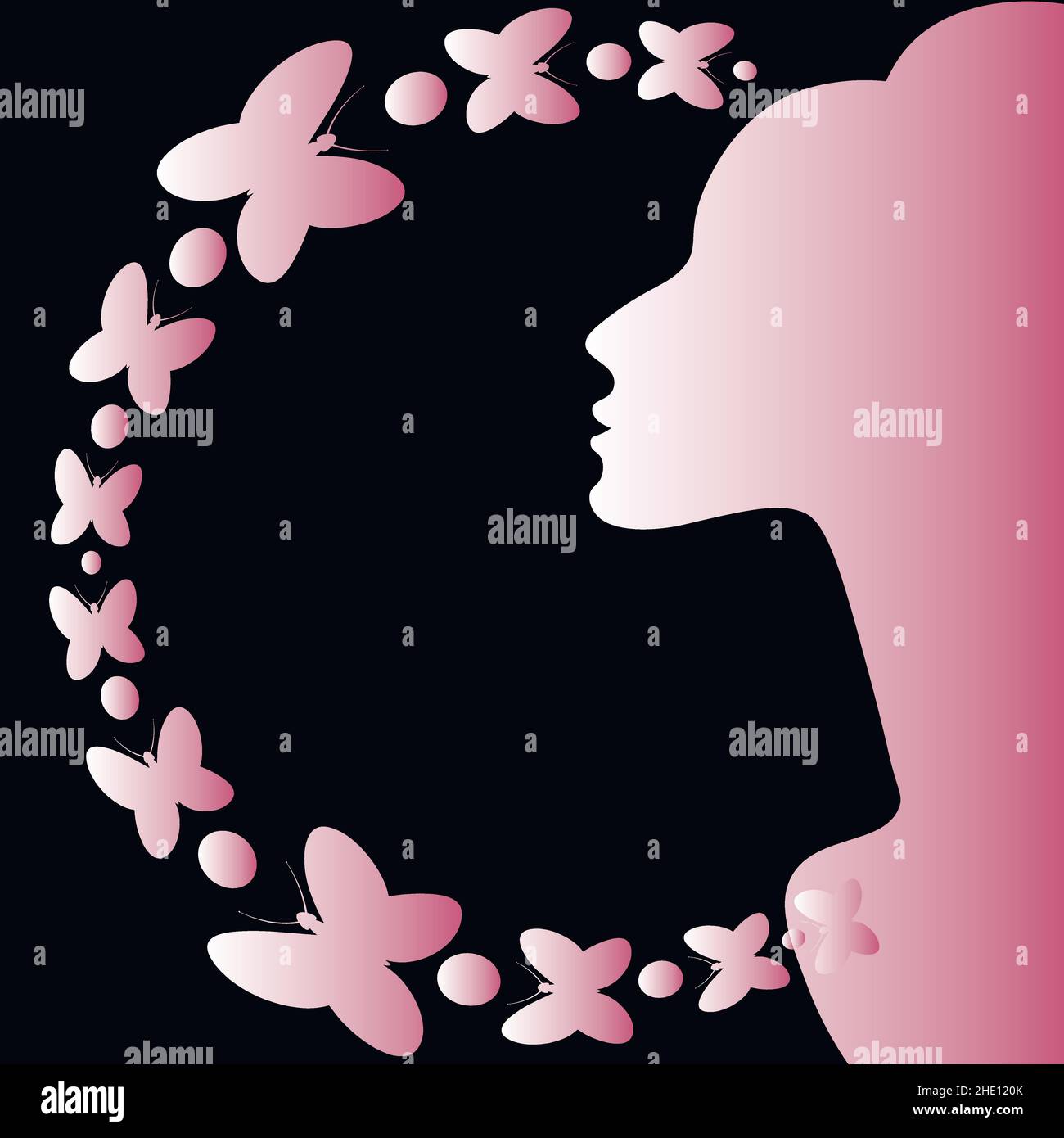 Illustration on a square background on the theme of inspiration ...