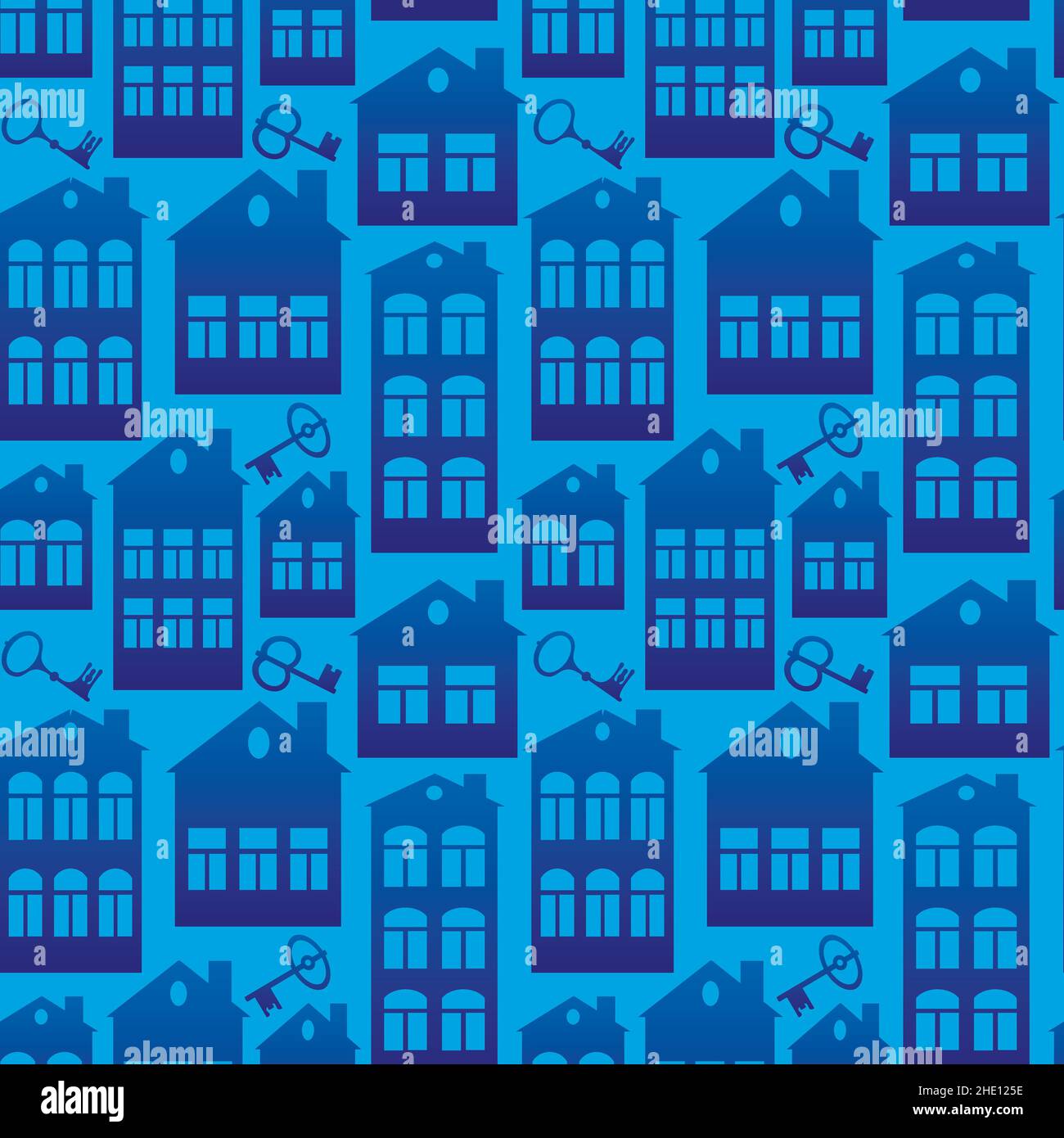 Seamless pattern on a square background on the theme of real estate ...