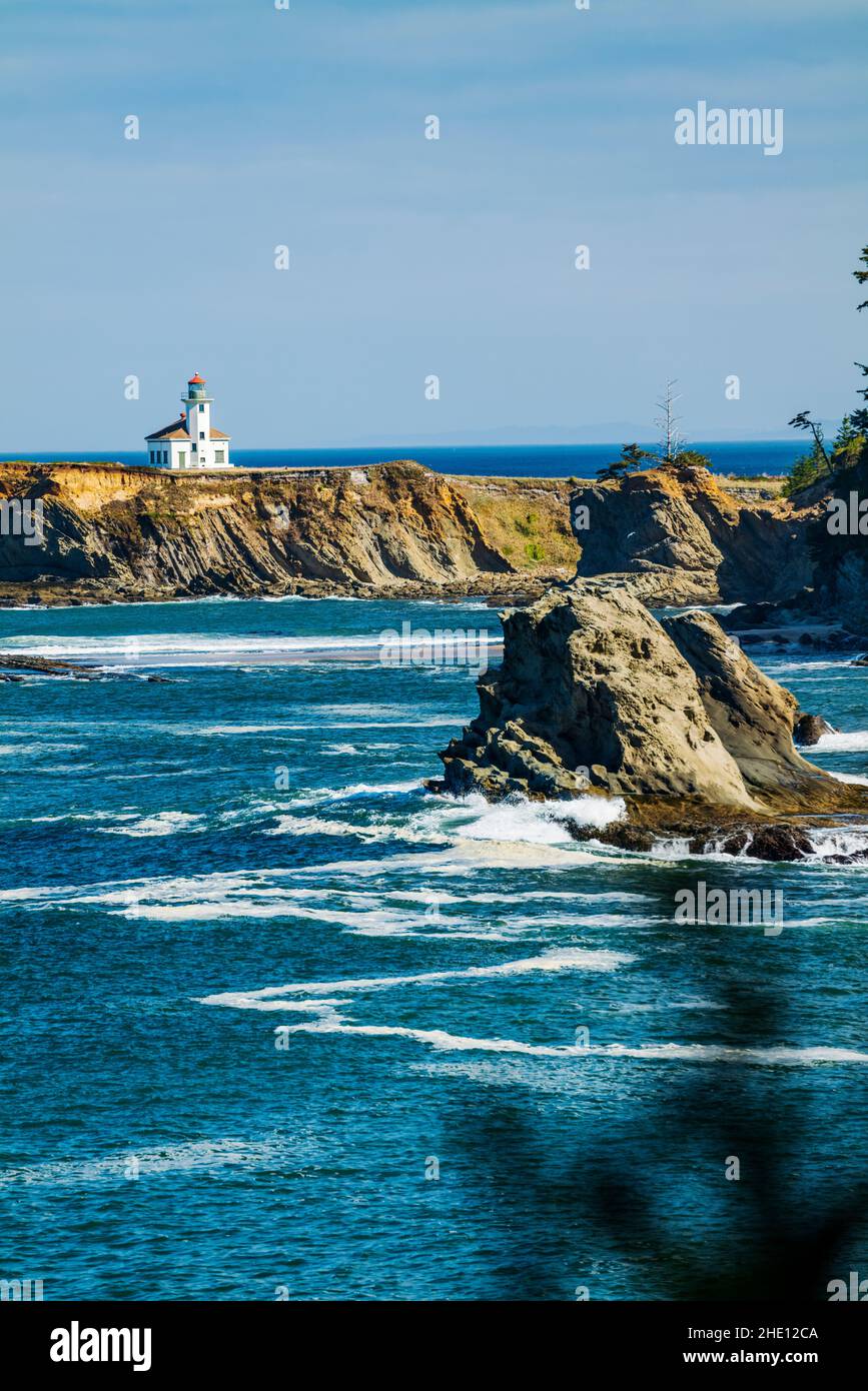Cape Arago Lighthouse; Charleston; Oregon; USA Stock Photo - Alamy