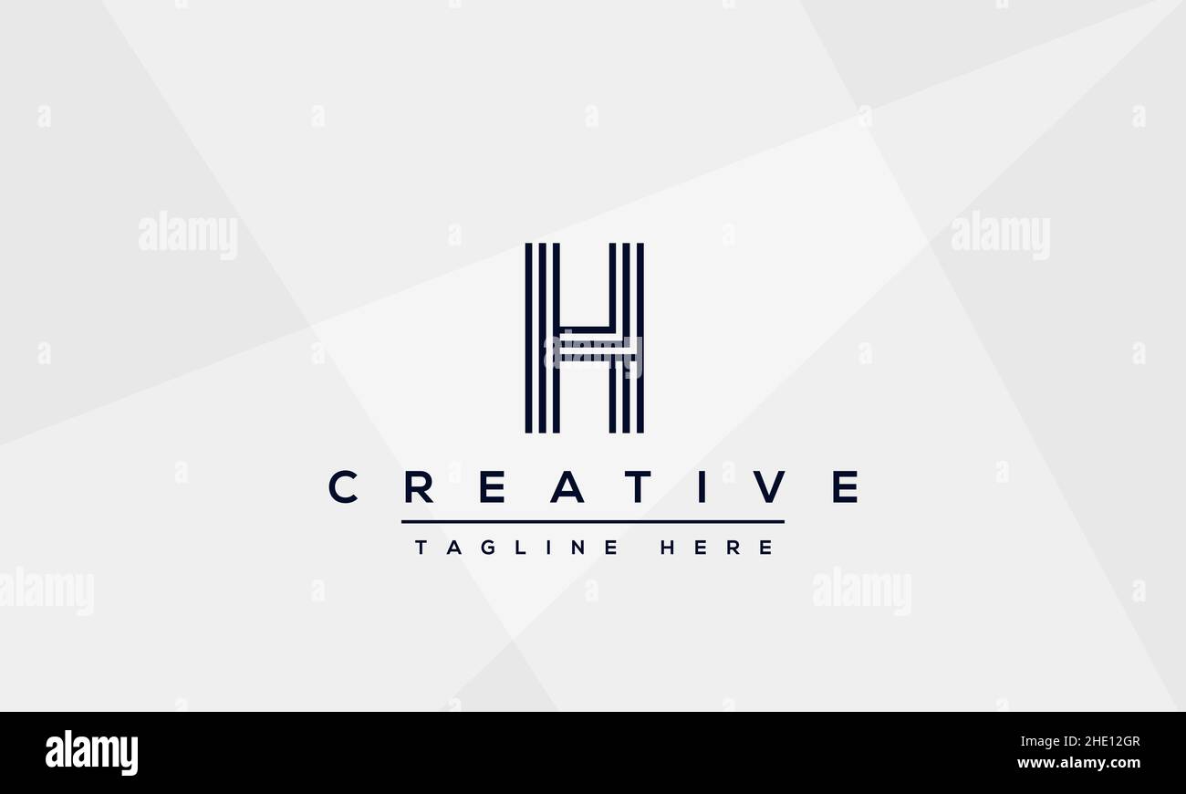 Modern creative letter H vector logo design. Minimalist H stylish ...