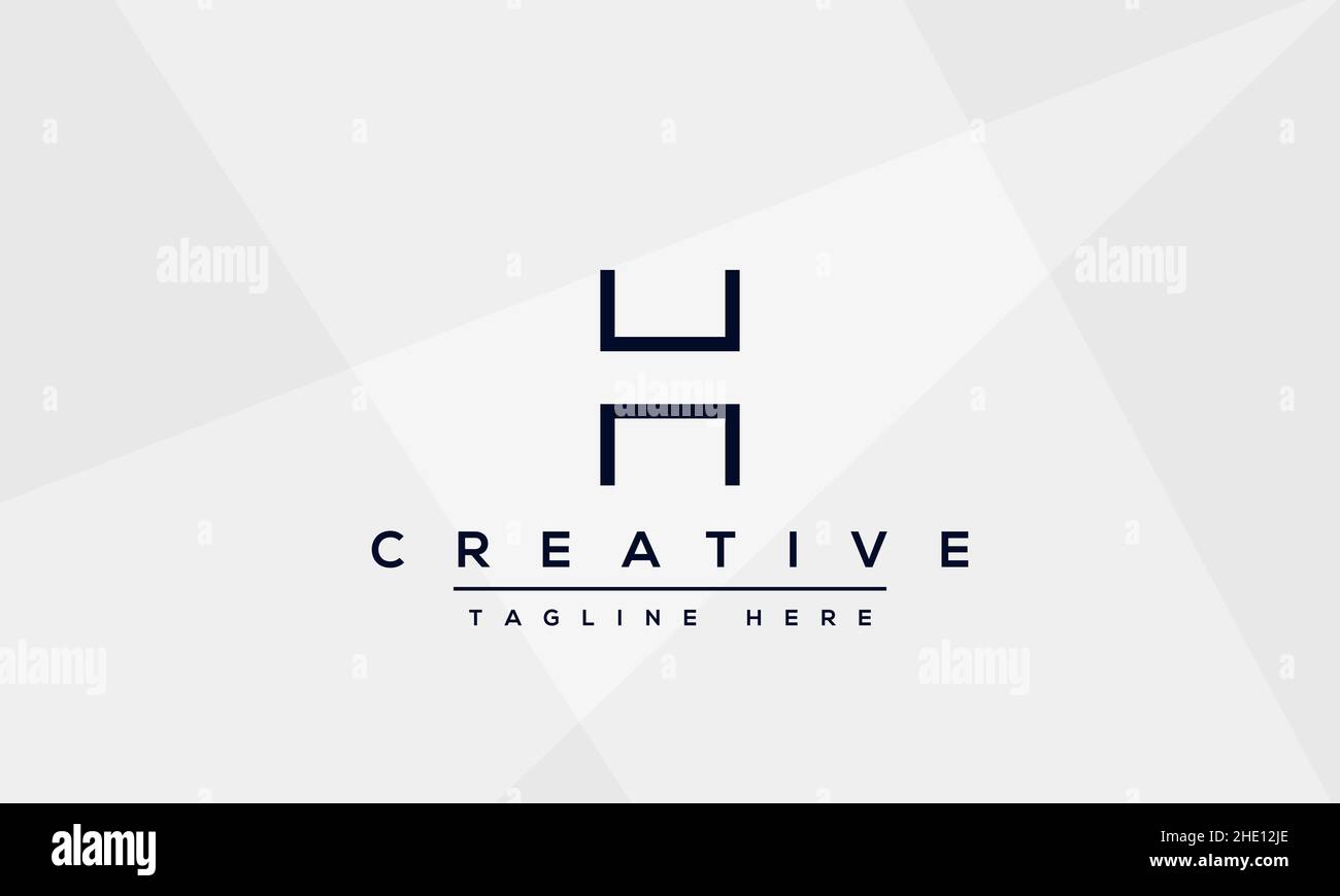 Modern creative letter H vector logo design. Minimalist H stylish ...