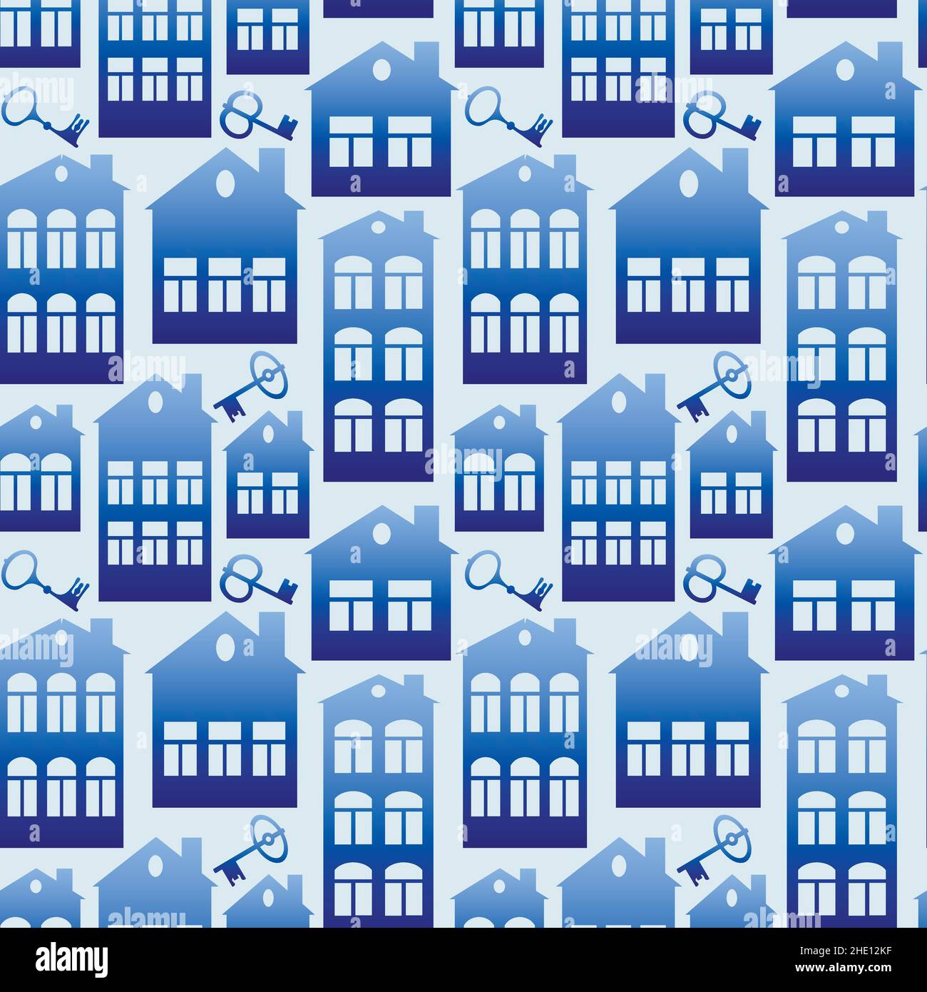 Seamless pattern on a square background on the theme of real estate ...