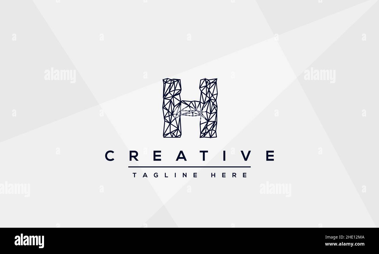 Modern creative letter H vector logo design. Minimalist H stylish ...