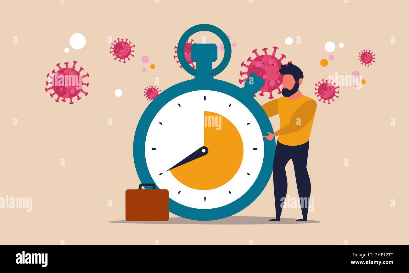 Watch clock and panel countdown time for coronavirus. Prevention ...