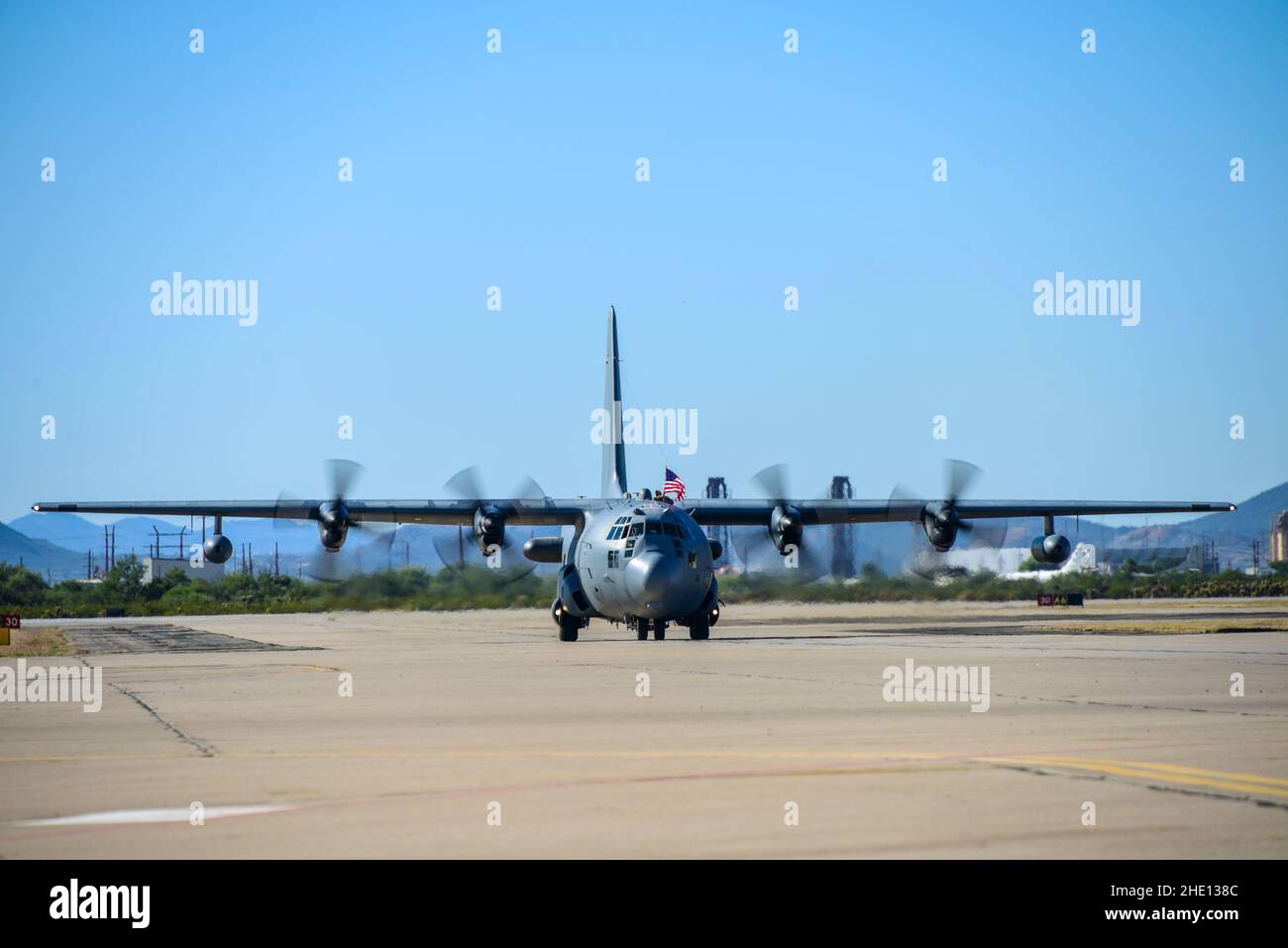 A U.S. Air Force Airman assigned to the 41st Electronic Combat Squadron ...