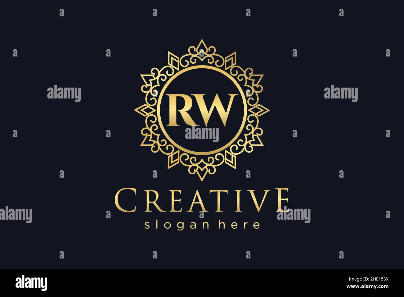 Initial rw logo hi-res stock photography and images - Alamy