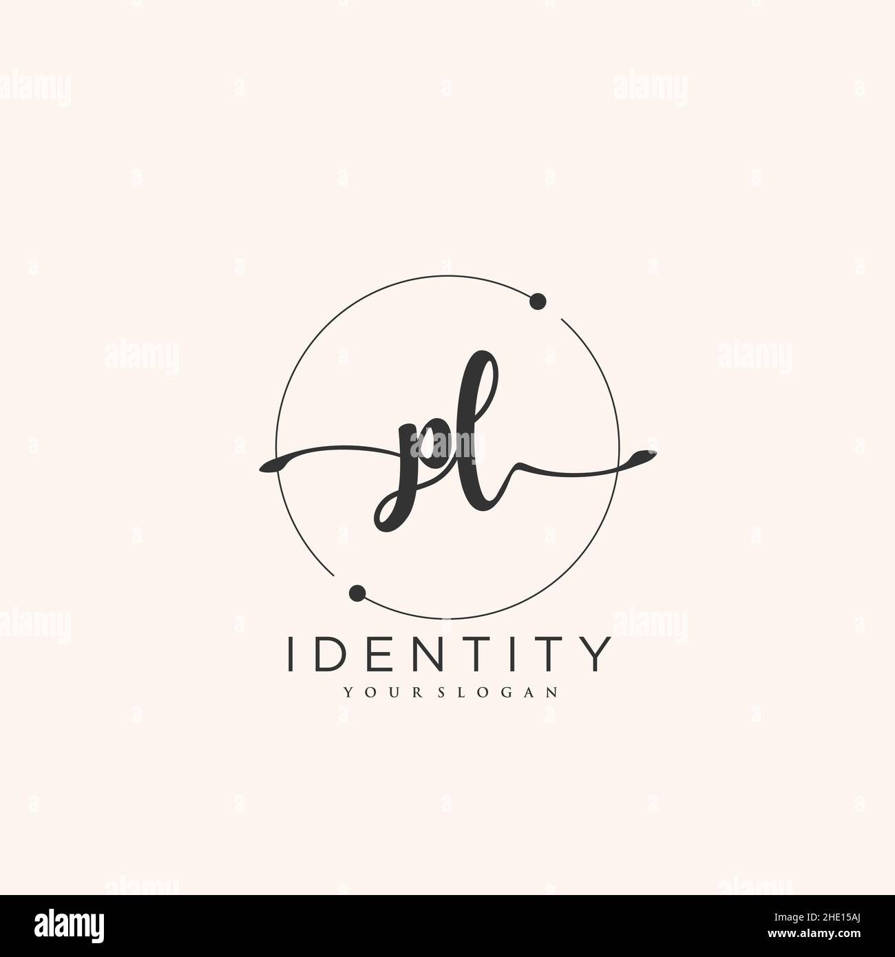 PL Handwriting logo vector art of initial signature, wedding, fashion ...