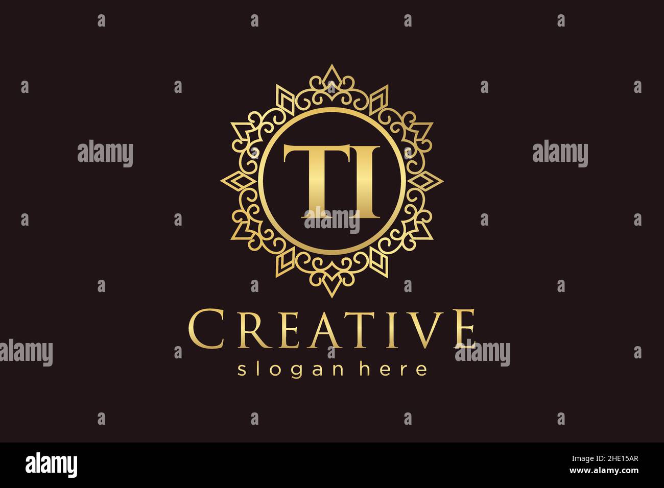 Initial ti logo vector vectors hi-res stock photography and images - Alamy