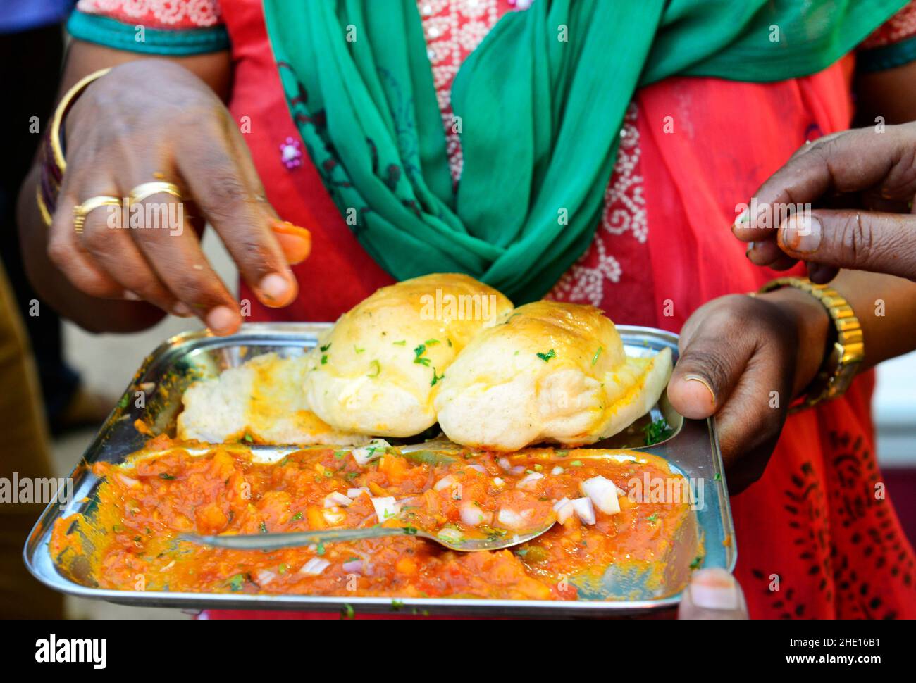 Pav Bhaji is one of Mumbai's most popular street food Stock Photo - Alamy