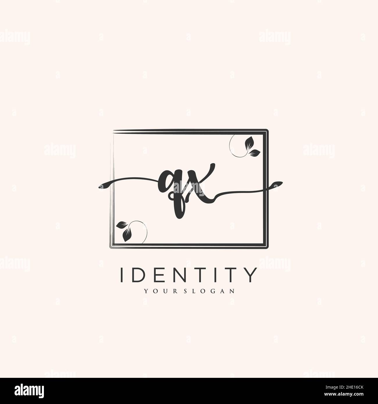 QX Handwriting logo vector art of initial signature, wedding, fashion ...