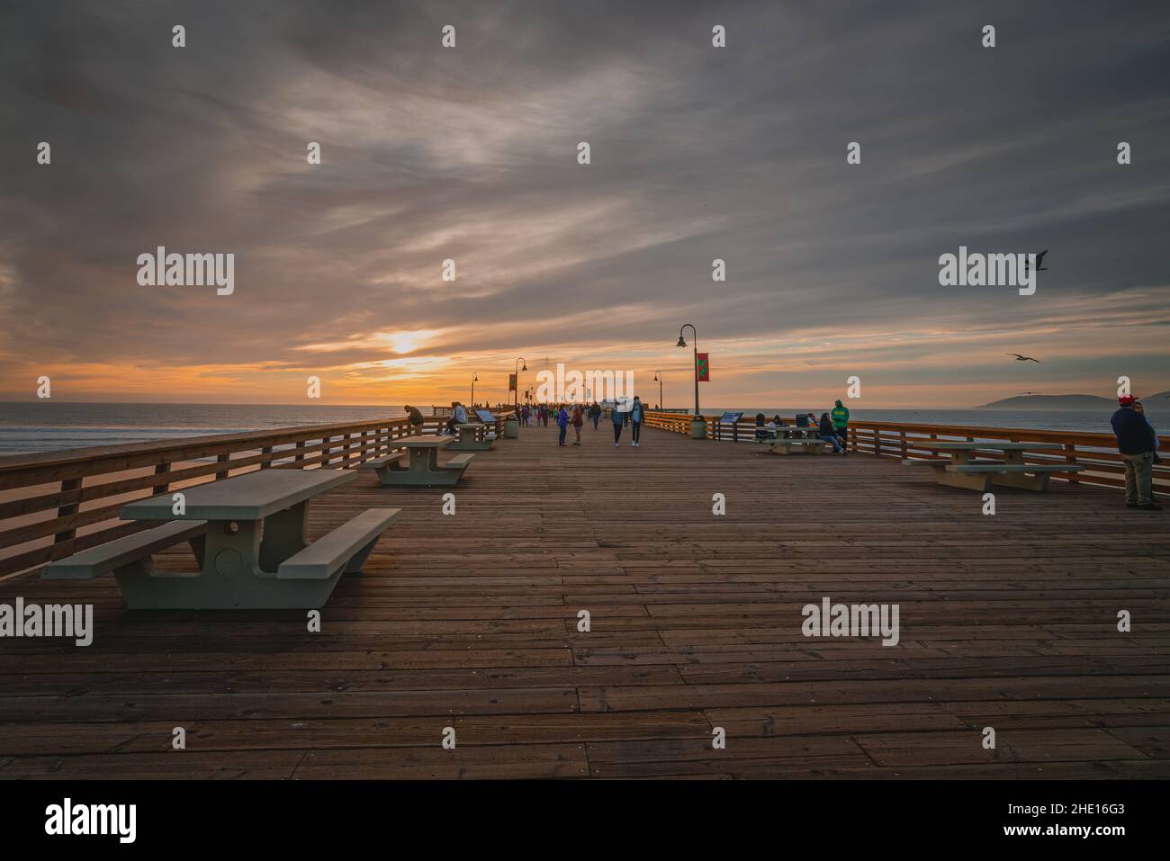 Pismo Beach, California, USA - January 1, 2021 Pismo Beach pier at ...