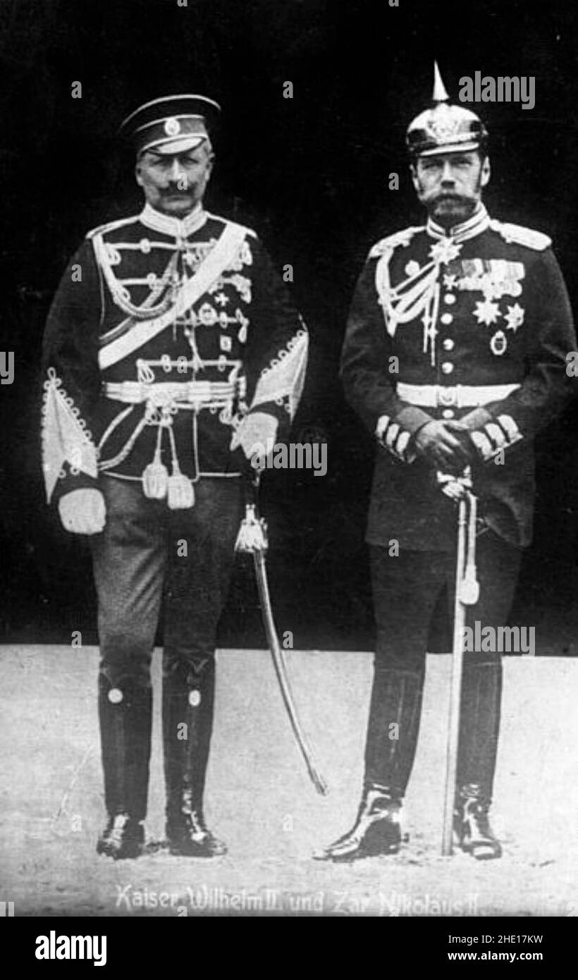 Rsar Nicholas II and Kaiser Wilhelm II. The cousins have exchanged ...