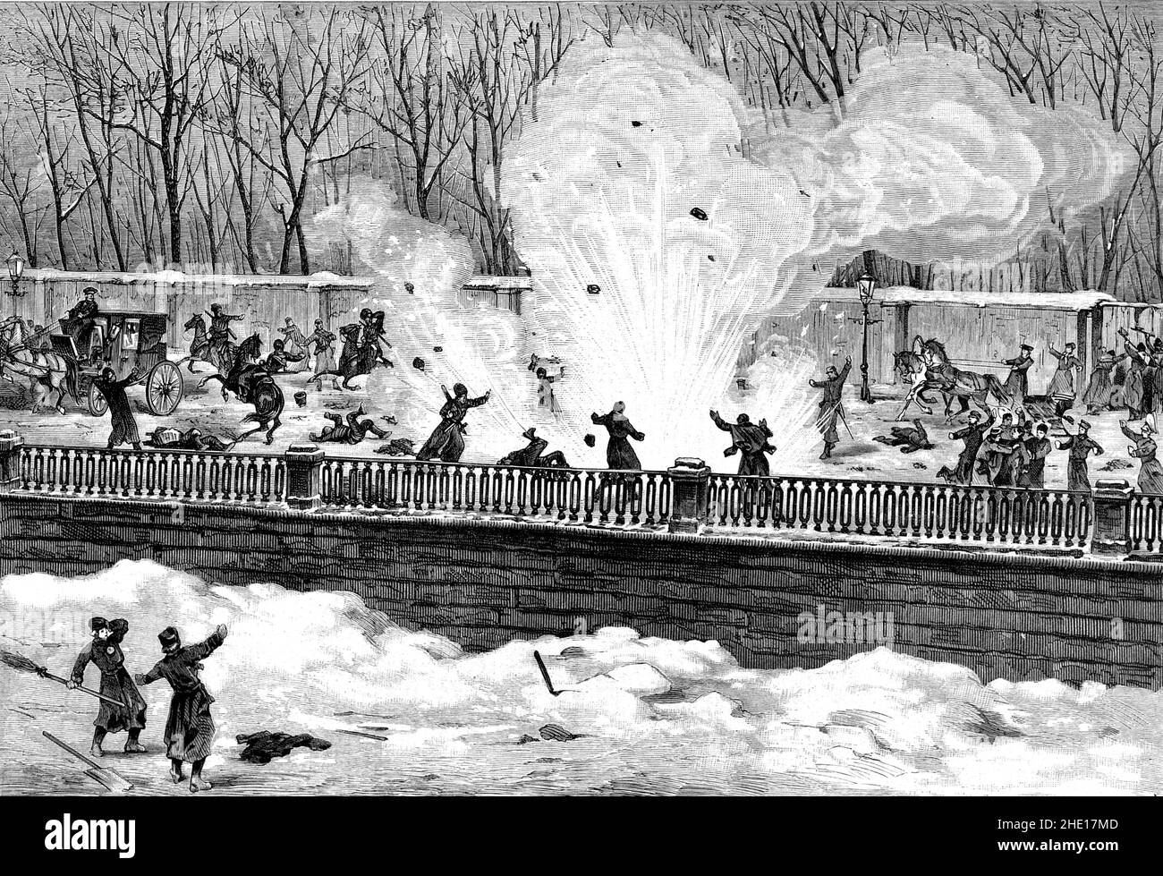 The assassination of Tsar Alexander II outside the Winter Palace on the ...
