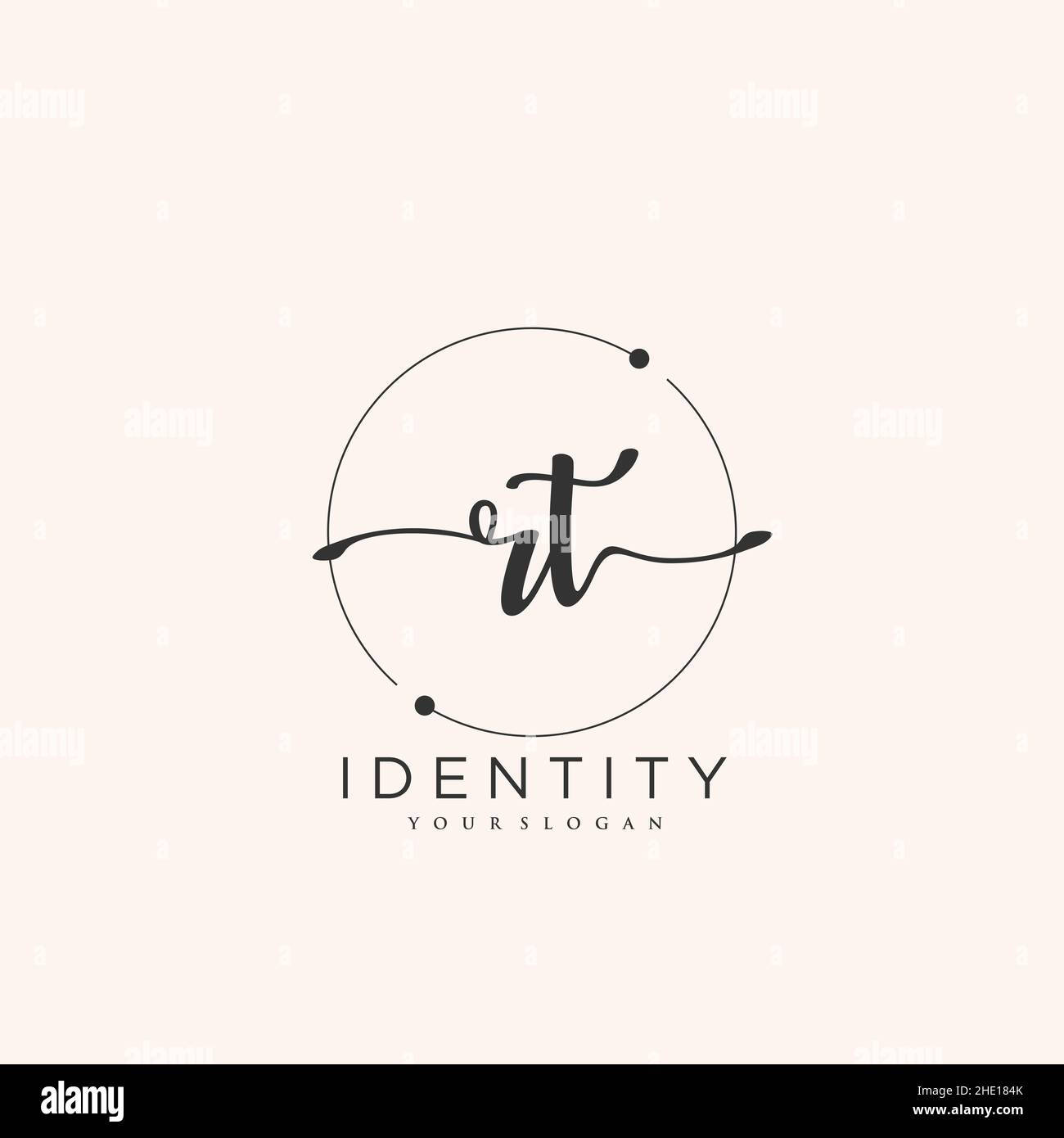 RT Handwriting logo vector art of initial signature, wedding, fashion ...