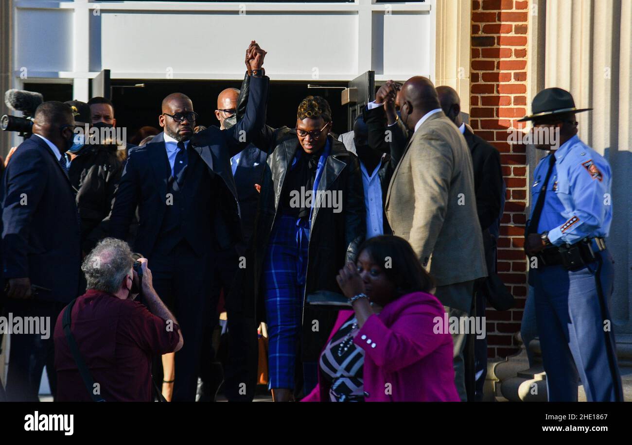 Brunswick, USA. 07th Jan, 2022. Wanda Cooper-Jones, mother of Ahmaud ...