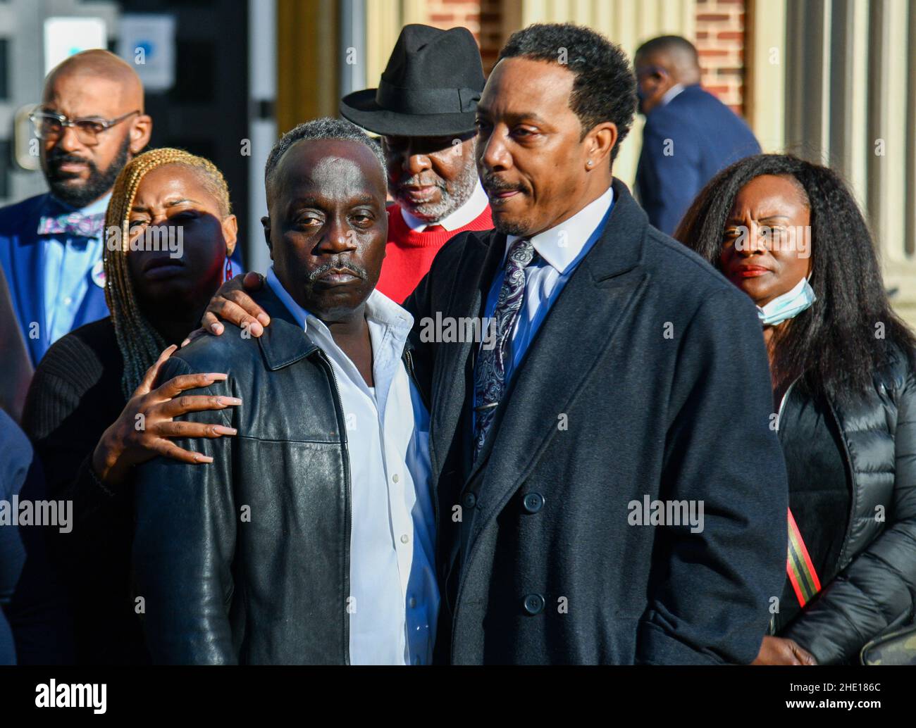 Brunswick, USA. 07th Jan, 2022. Marcus Arbery, father of Ahmaud Arbery ...