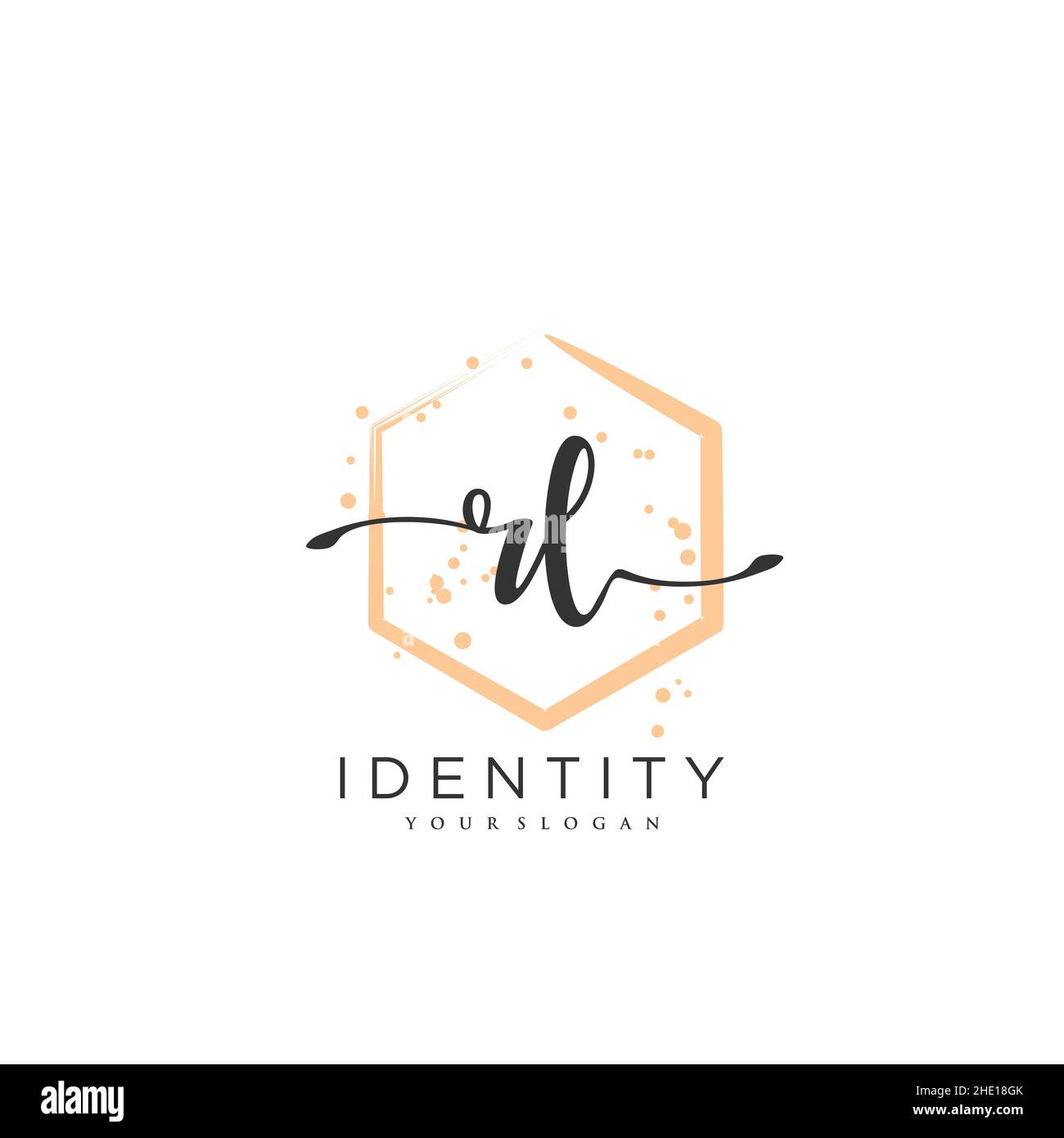 RL Handwriting logo vector art of initial signature, wedding, fashion ...
