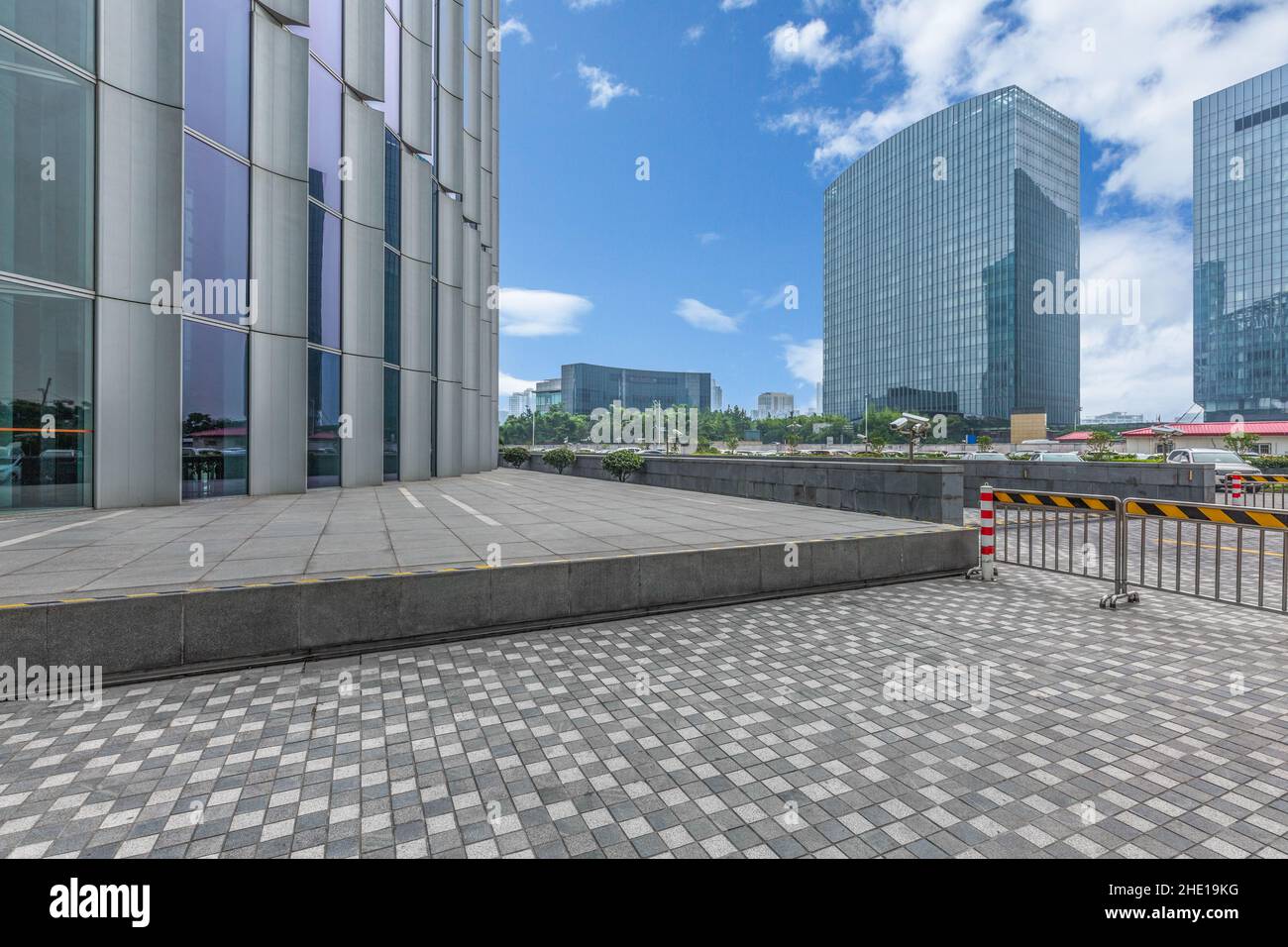 modern buildings and empty pavement in china Stock Photo - Alamy