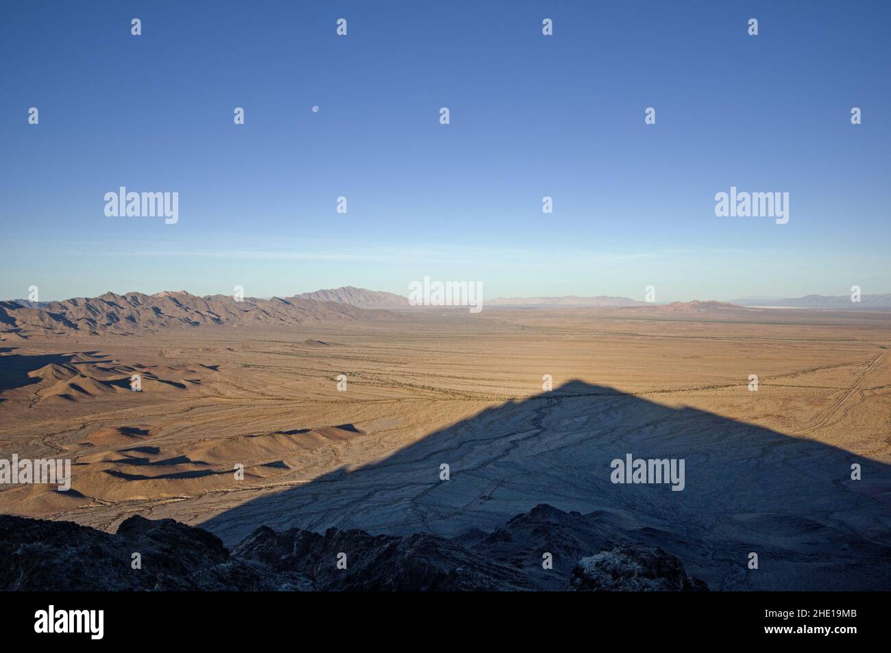shadow of West Maria Mountain on the Mojave Desert Stock Photo - Alamy