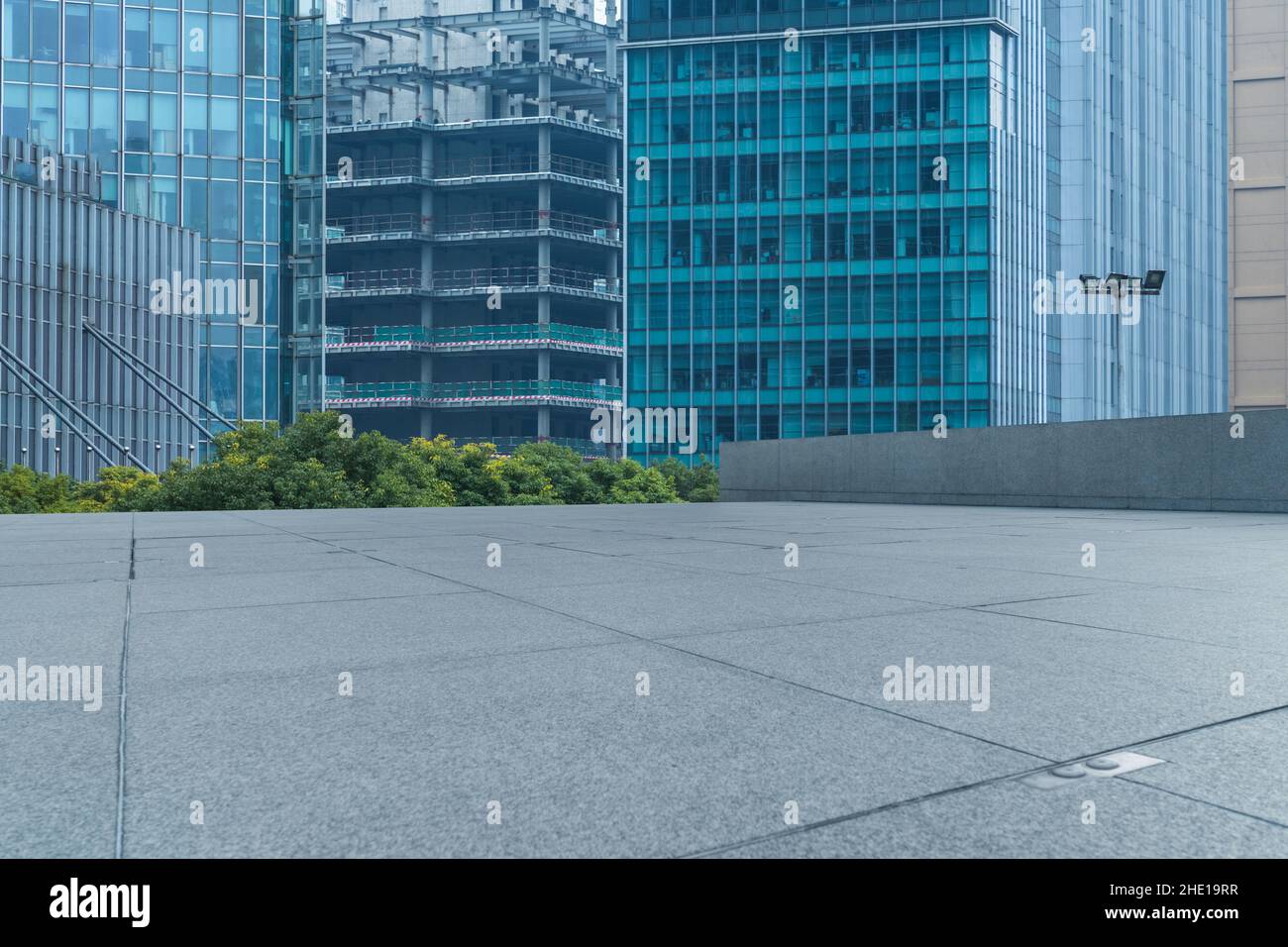 modern buildings and empty pavement in china Stock Photo - Alamy