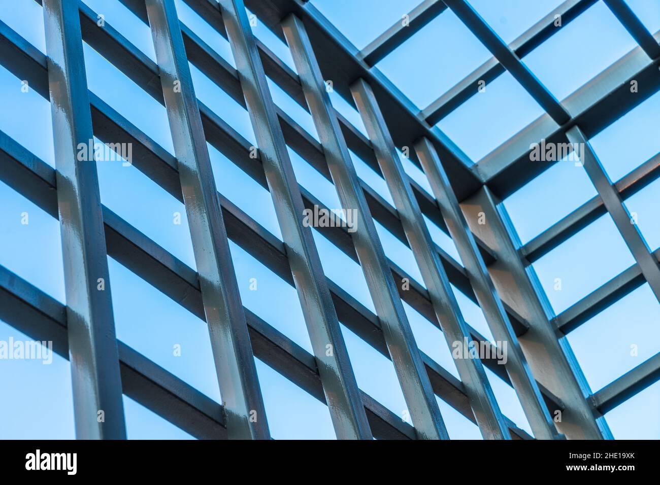 close up of steel contraction structure abstract technology background ...