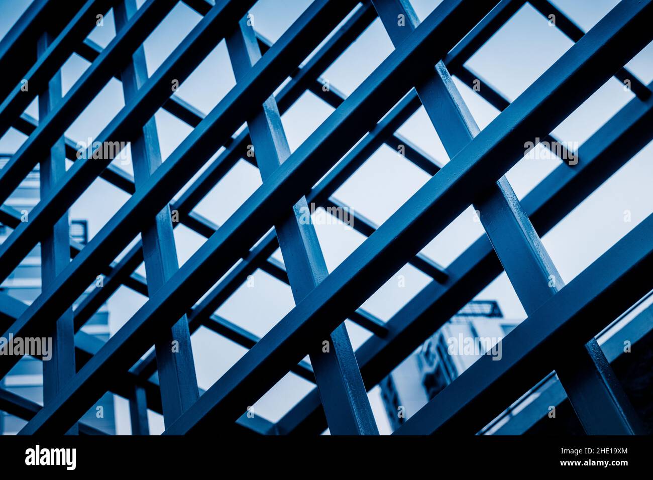 close up of steel contraction structure abstract technology background ...