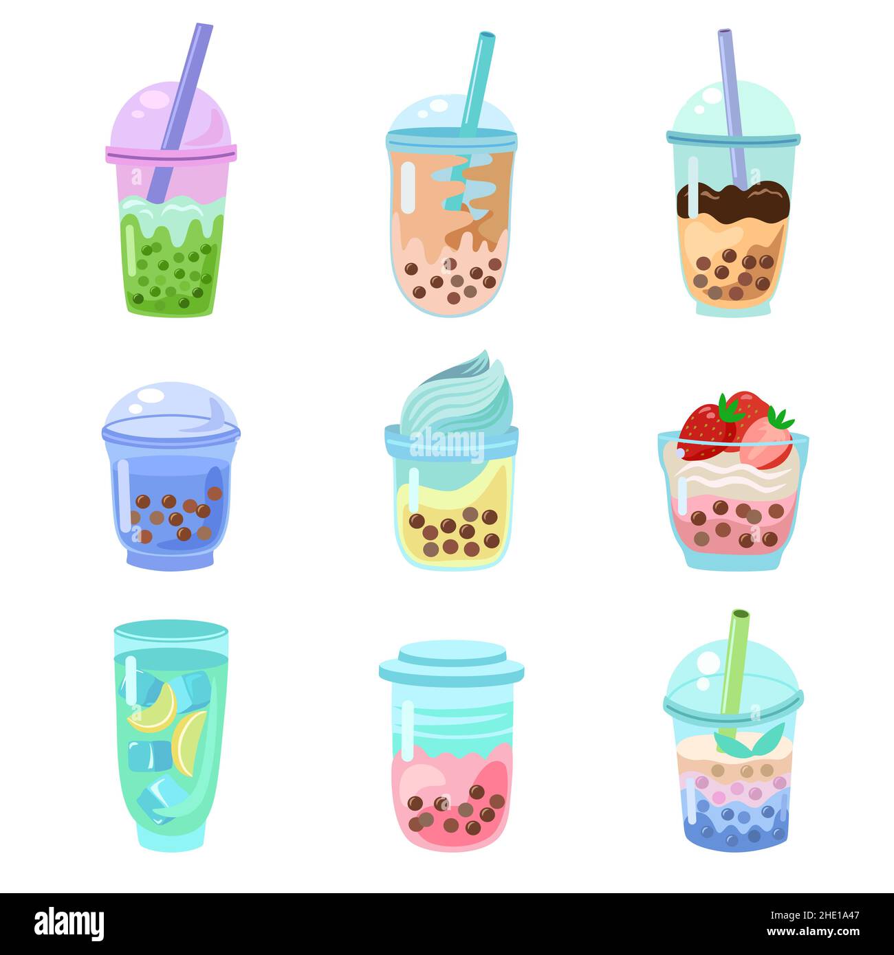 Bubble tea poster Cut Out Stock Images & Pictures - Alamy